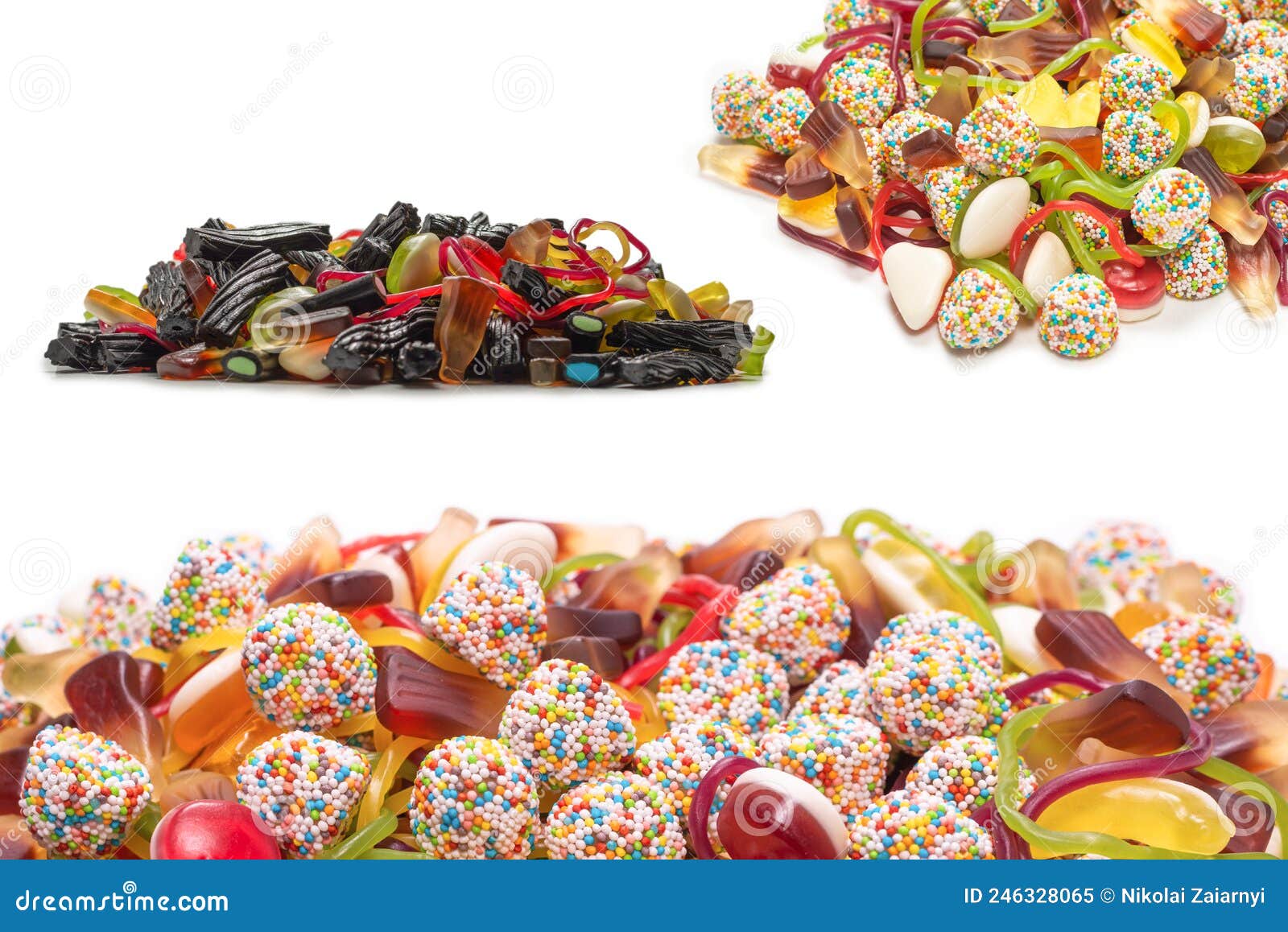 Tasty Jelly Sweets. Top View Stock Image - Image of dessert, group ...