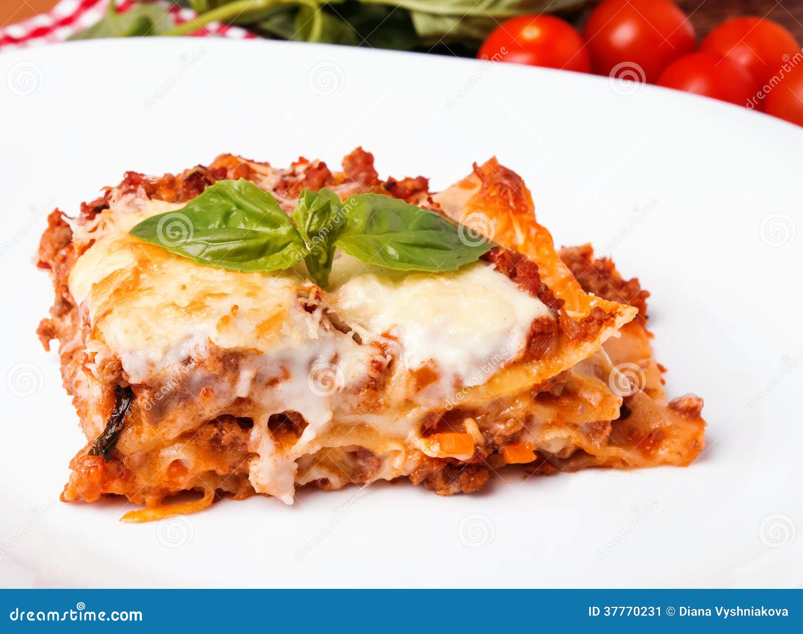 Tasty lasagna stock image. Image of parmesan, bolognese - 37770231
