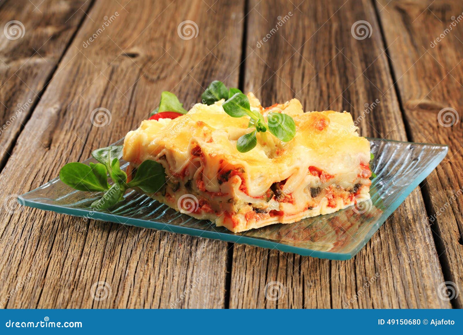 Tasty lasagna stock photo. Image of piece, cheese, plate - 49150680