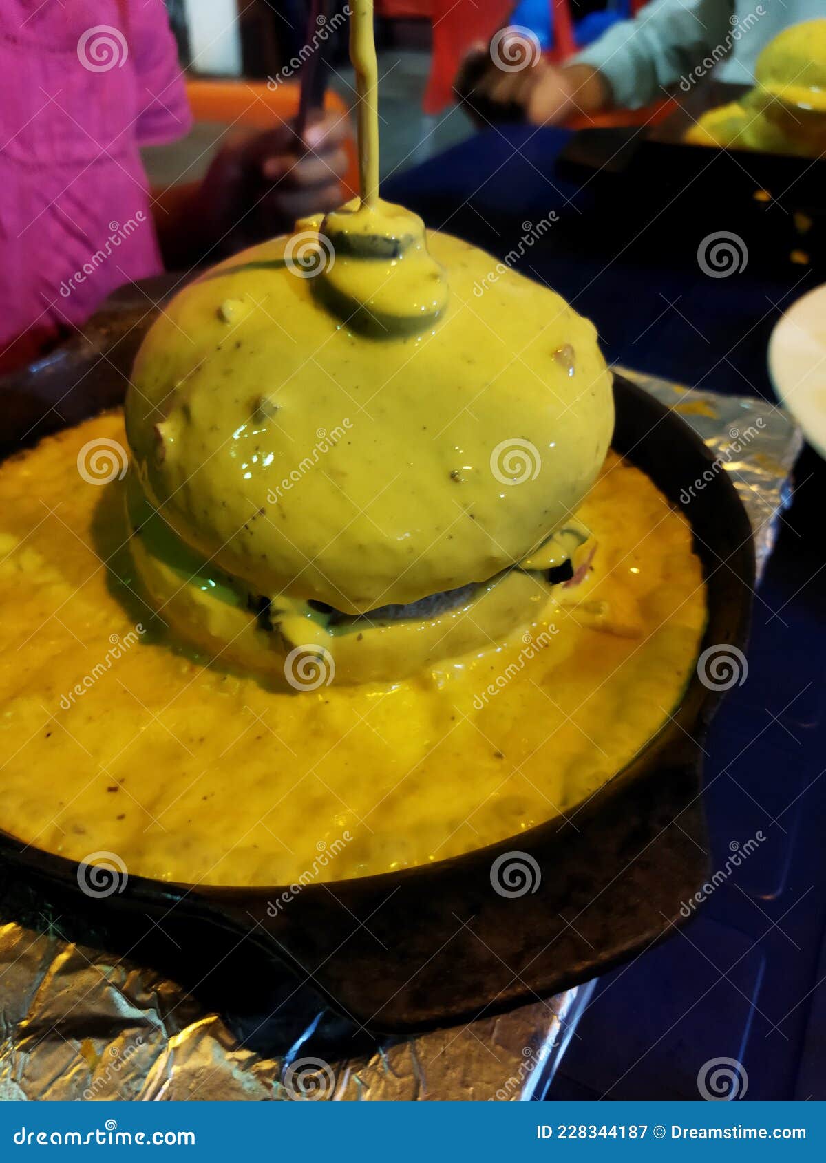 Tasty Lava Burger stock image. Image of flower, baking - 228344187