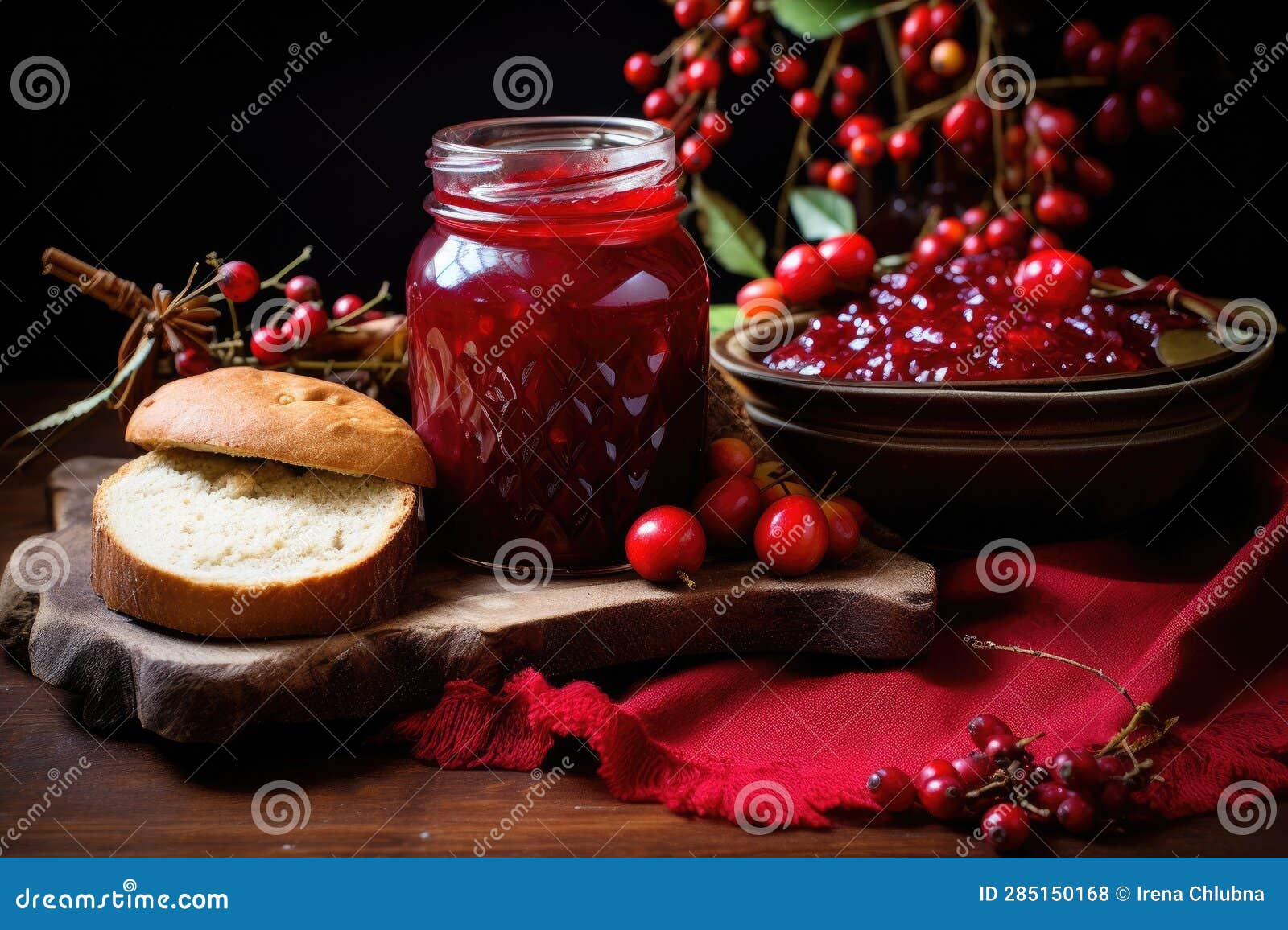 Tasty Lingonberry Jam. Generative AI Stock Illustration - Illustration ...