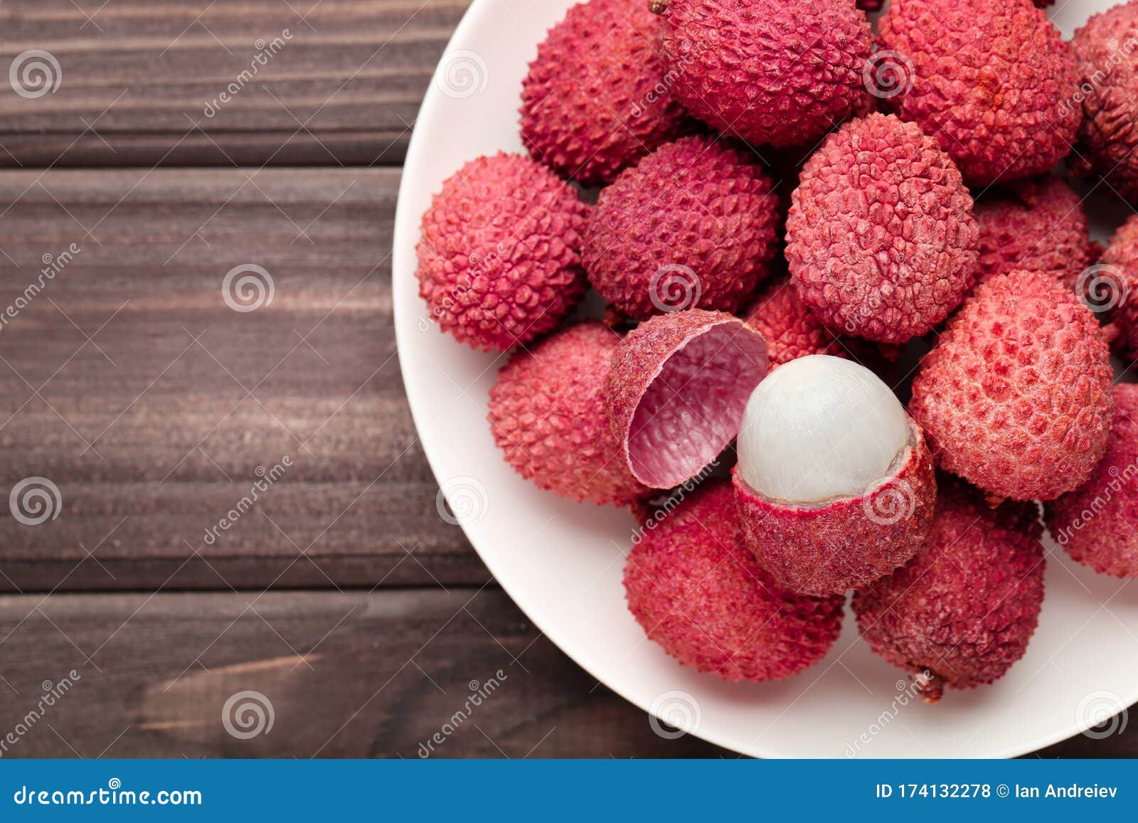 Tasty lychee stock photo. Image of peeled, lichi, organic - 174132278