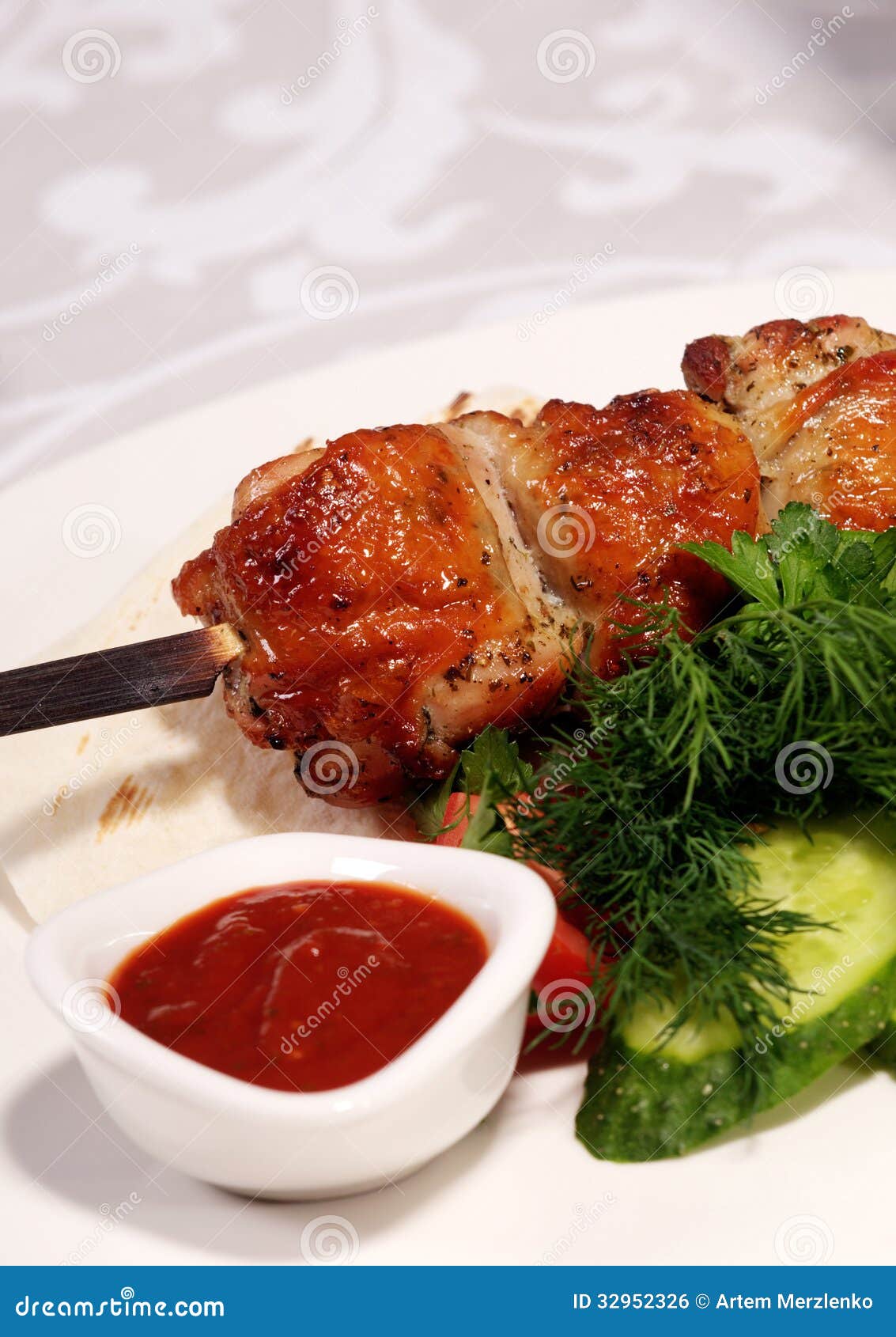 Tasty meat in a dish stock photo. Image of food, fried - 32952326