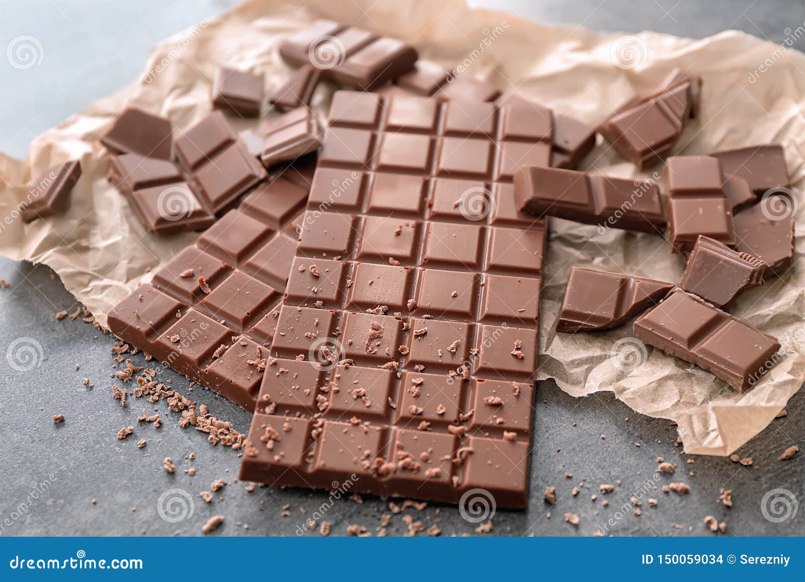 Tasty Milk Chocolate on Table Stock Photo - Image of product, healthy ...