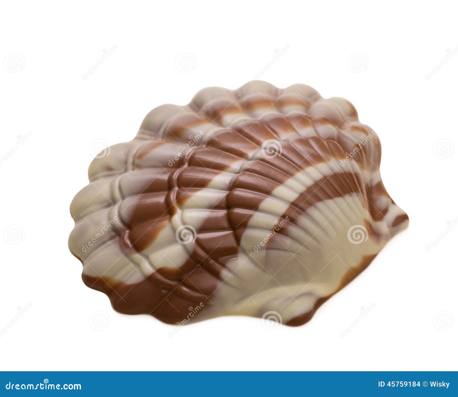 Tasty Mixed Chocolate in Shape of Seashell Stock Photo - Image of ...