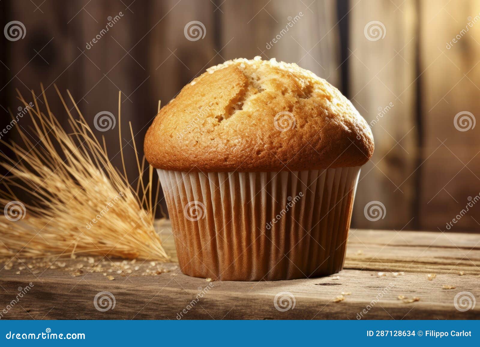 Tasty Muffin Delight on Rustic Stock Photo - Image of texture, gourmet ...