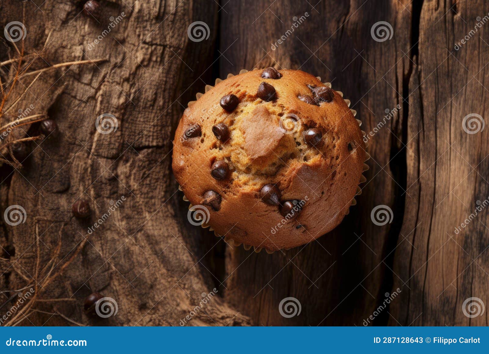 Tasty Muffin Delight on Rustic Stock Image - Image of wood, comfort ...