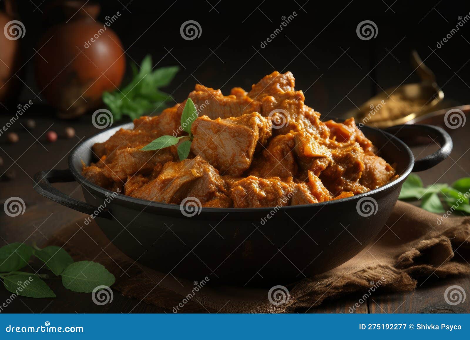 Mutton Curry Is Delicious And Famous Food Of Halal In Colored Gradient ...