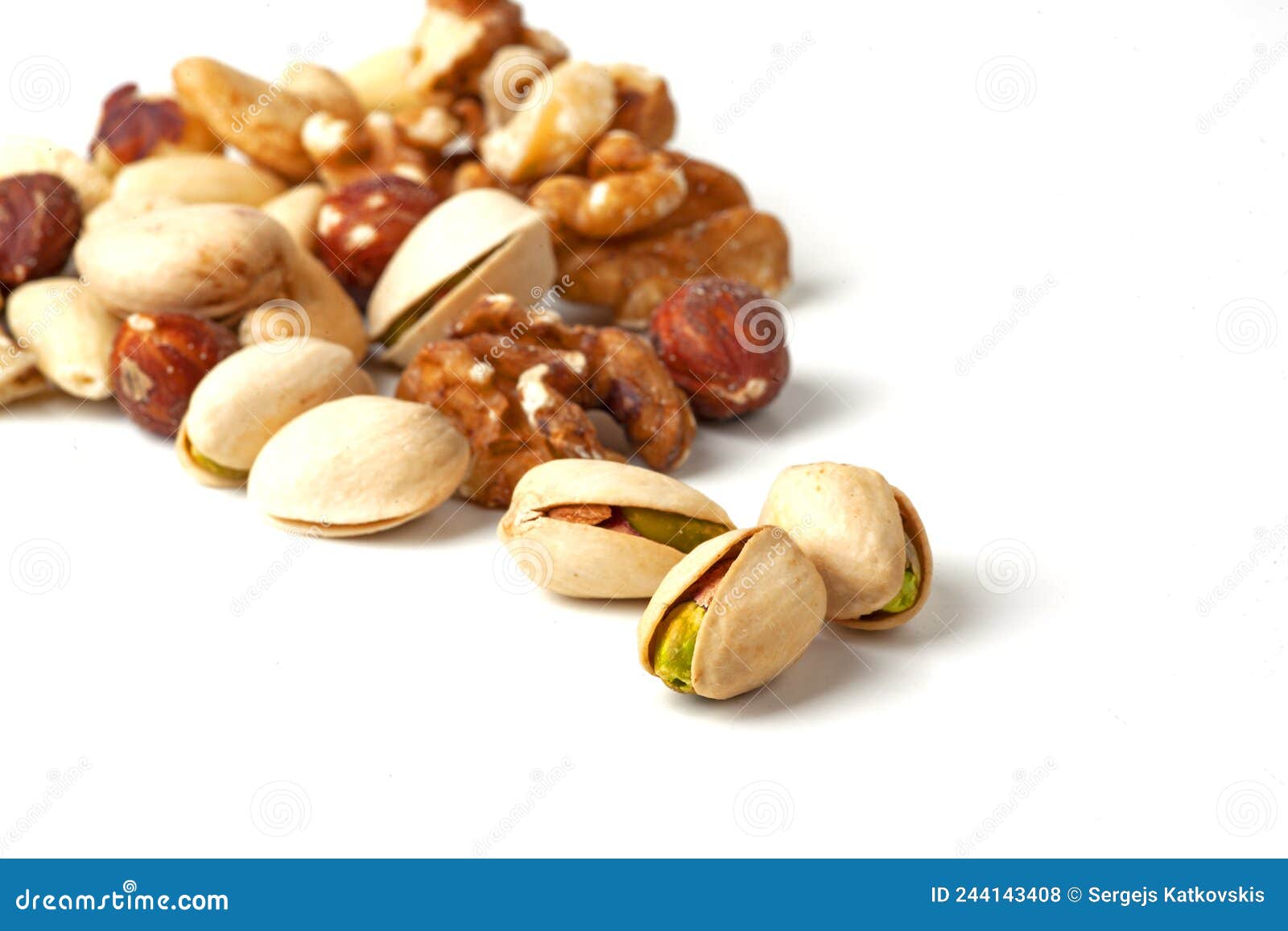 Tasty Nats Isolated on White Stock Photo - Image of healthy, brown ...