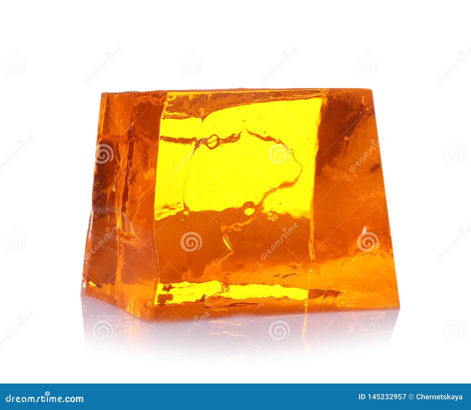 Tasty Natural Jelly Cube Isolated Stock Image - Image of piece ...