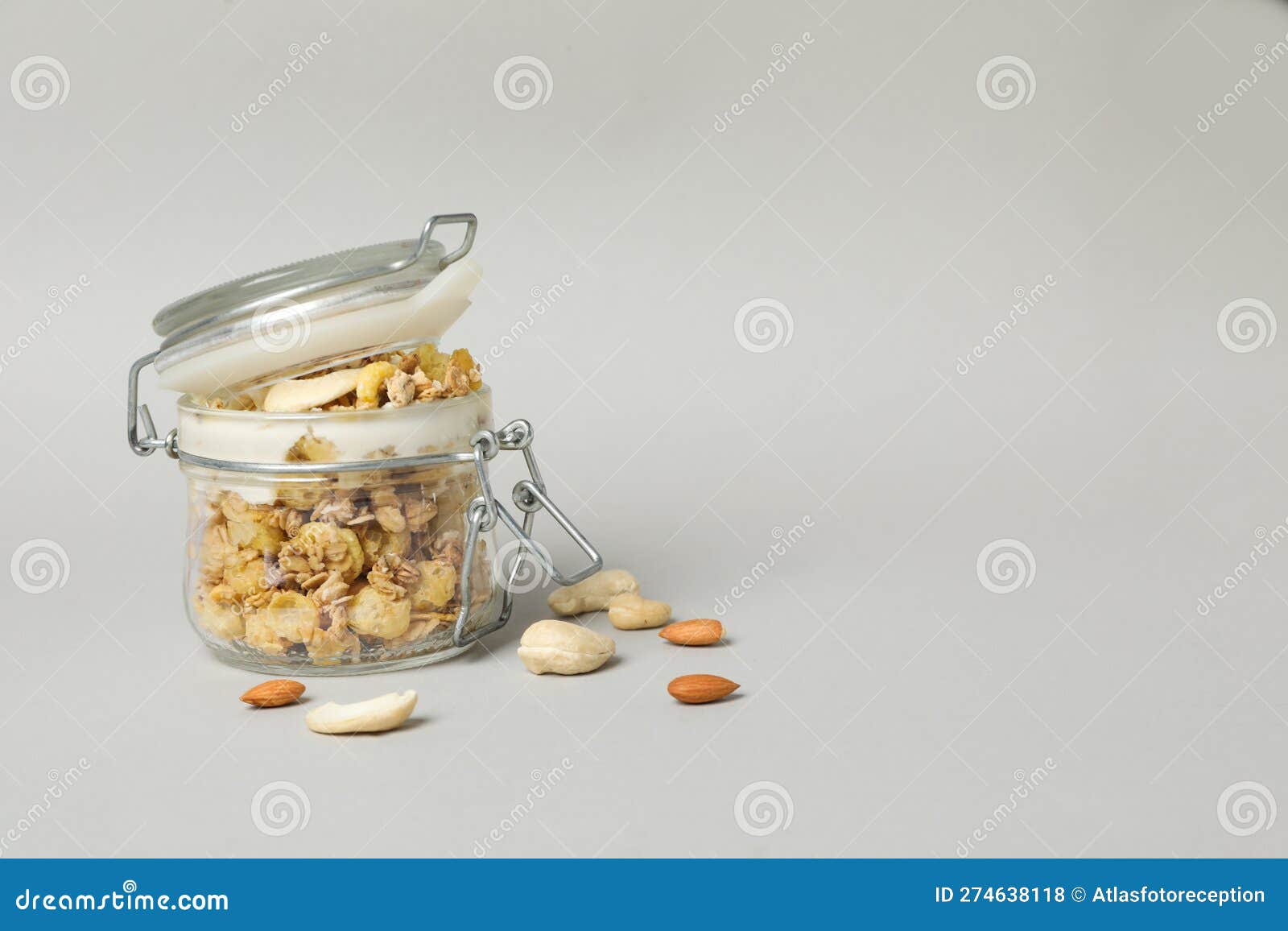 Tasty and Nutritious Breakfast Concept - Muesli with Yogurt Stock Photo ...