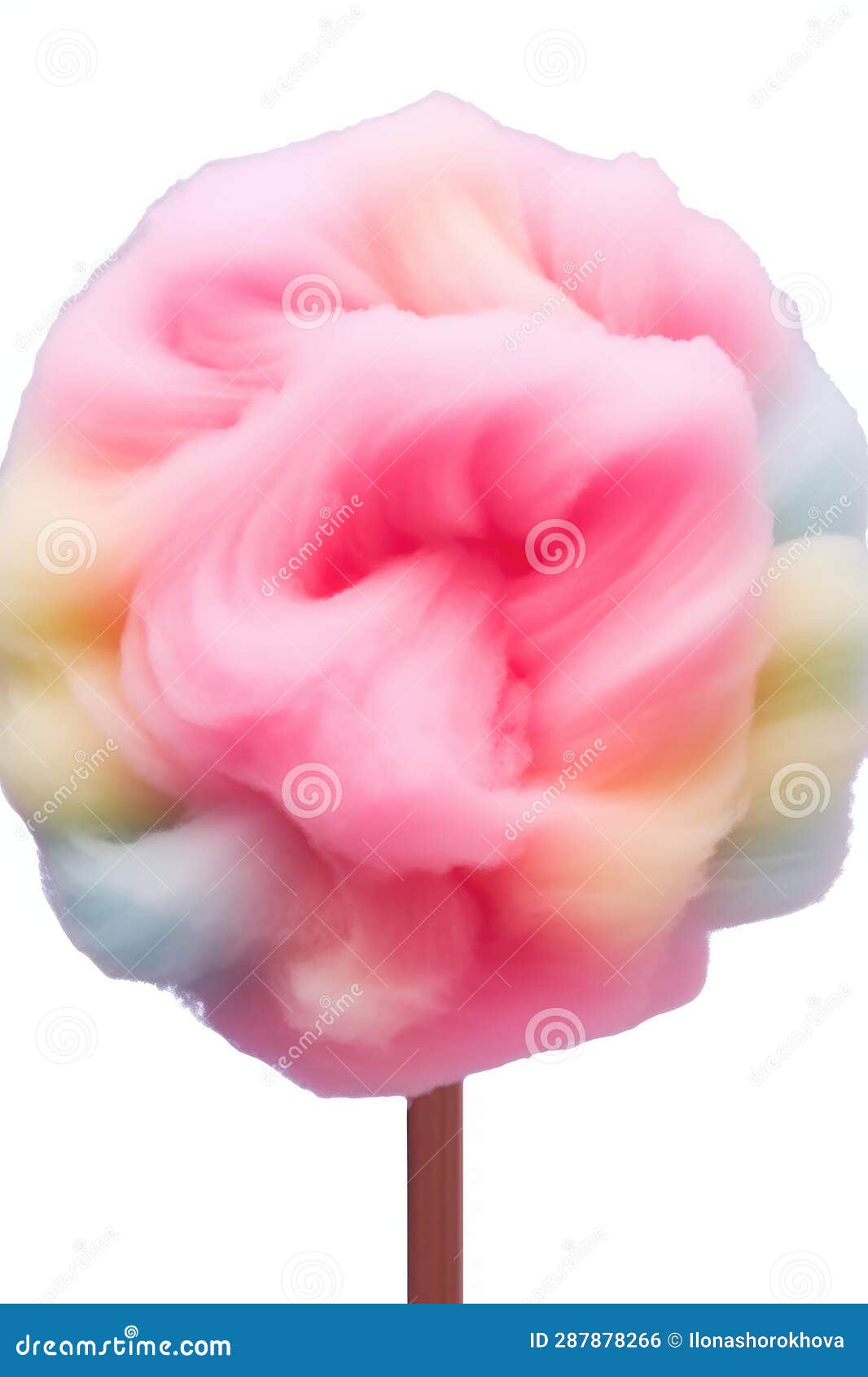 Tasty Cotton Candy on White Background, AI Generated Stock Photo ...
