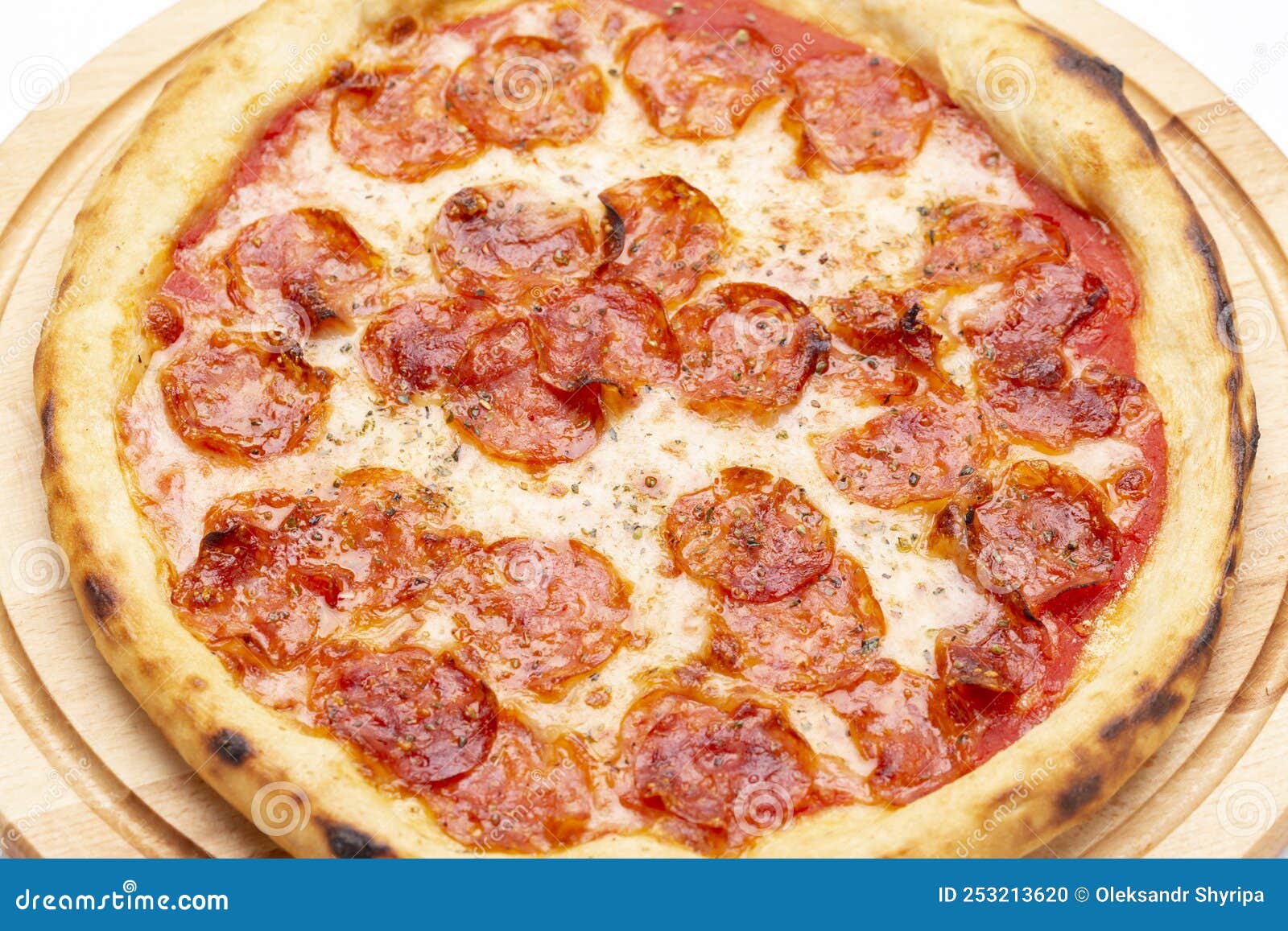 Tasty Pepperoni Pizza . Top View of Hot Pepperoni Pizza Stock Photo ...