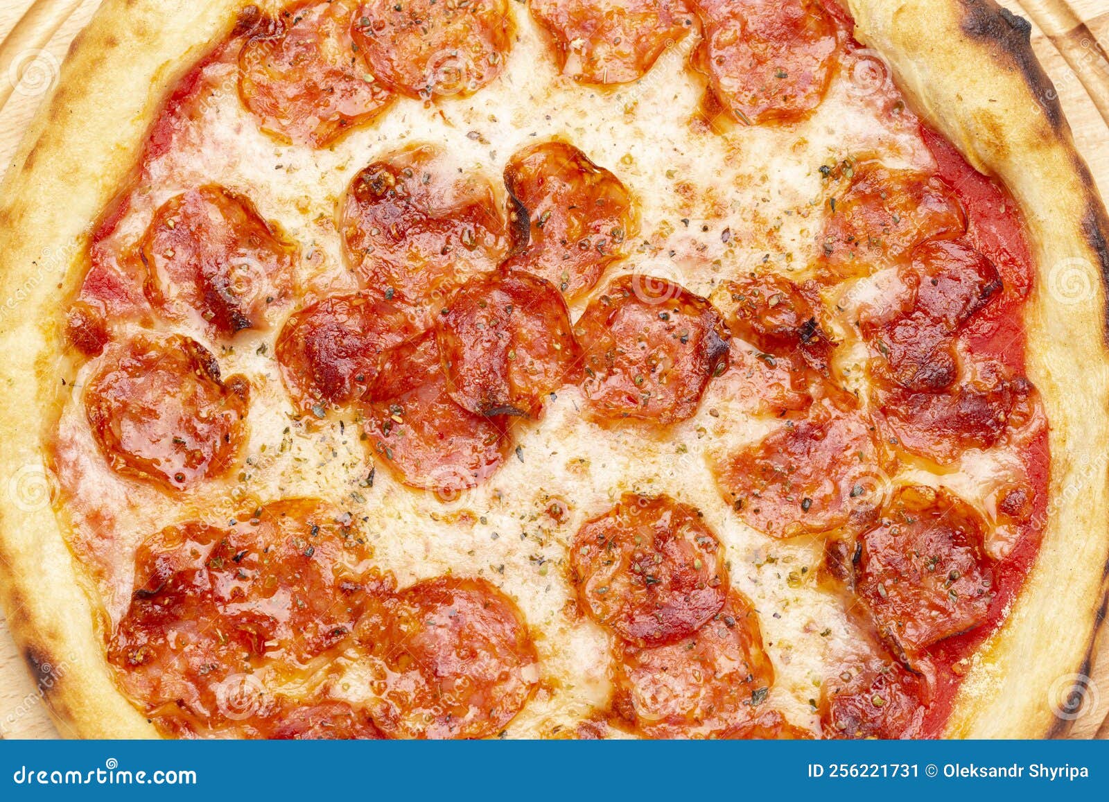 Tasty Pepperoni Pizza . Top View of Hot Pepperoni Pizza Stock Image ...