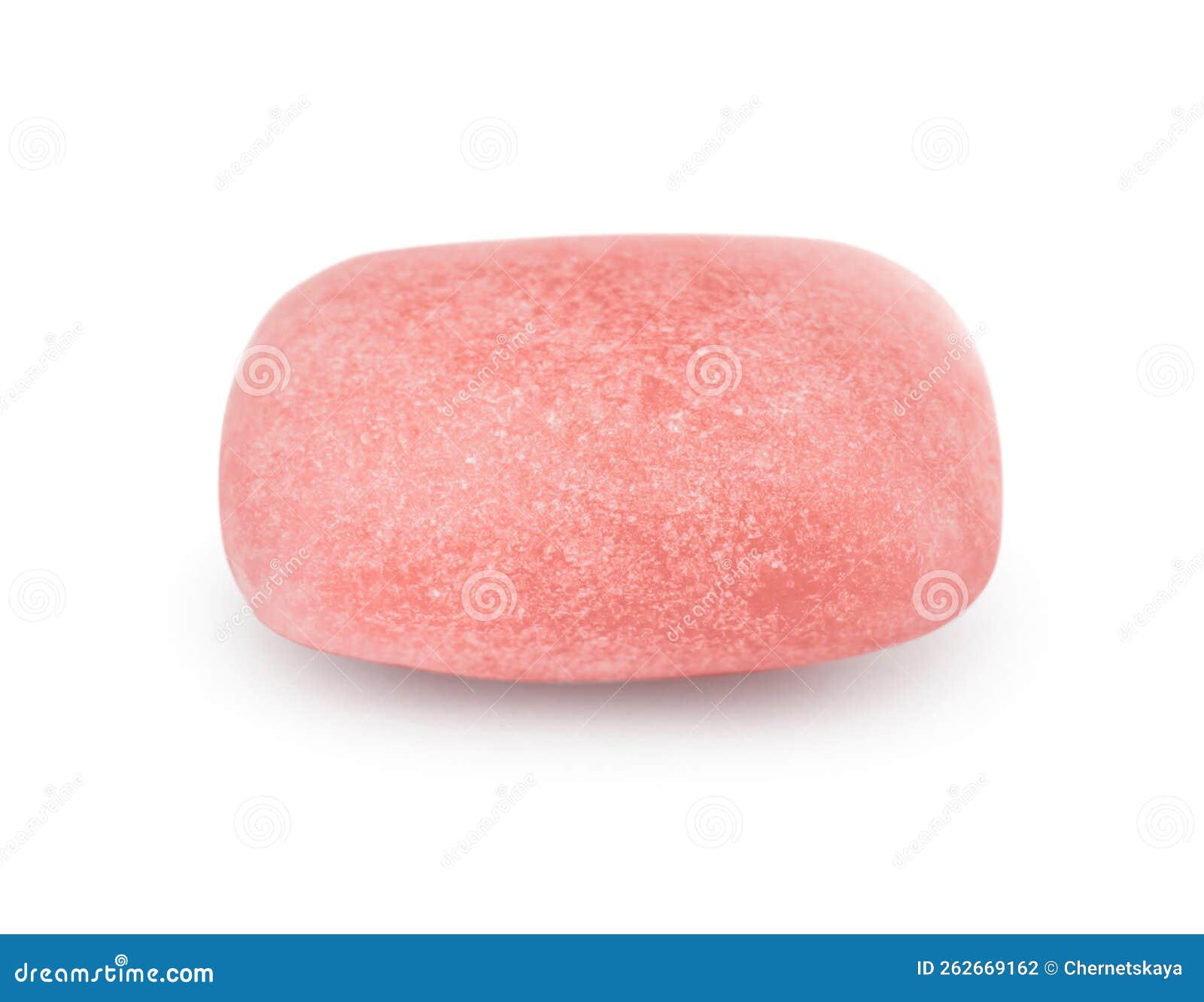 Tasty Pink Chewing Gum Isolated on White Stock Photo - Image of ...