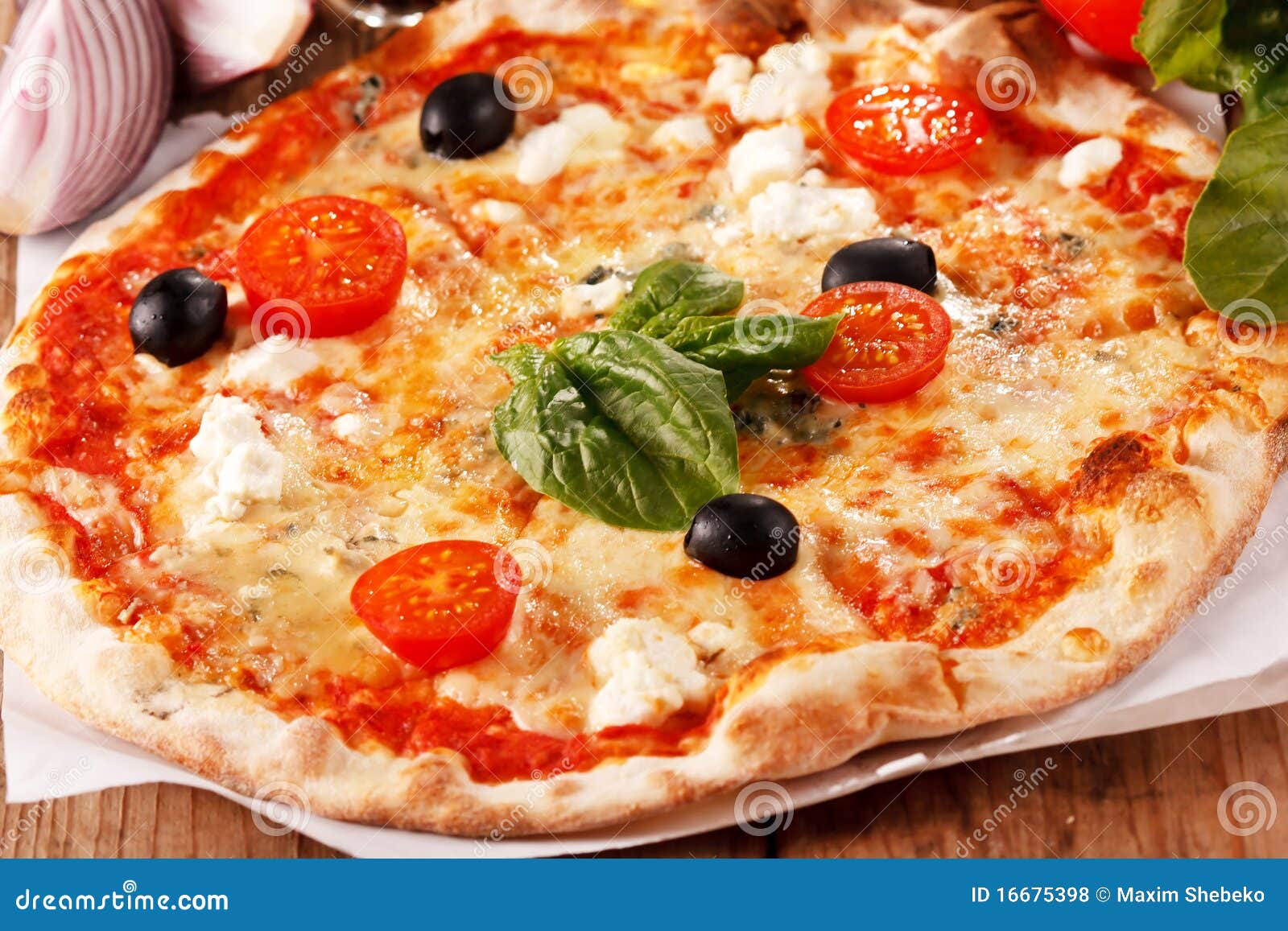 Tasty pizza stock photo. Image of food, pepperoni, sauce - 16675398