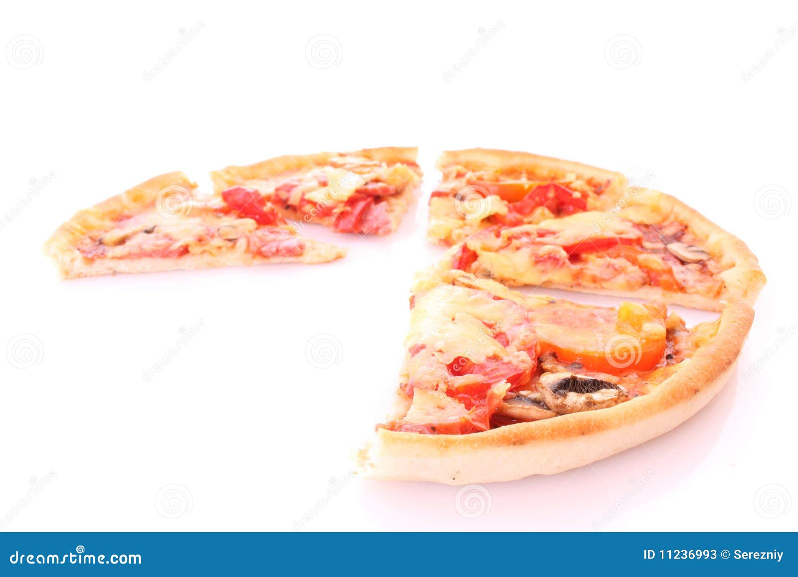 Tasty pizza isolated stock image. Image of meal, food - 11236993