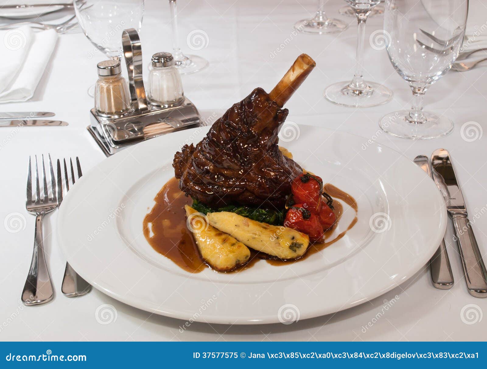 Tasty Prepared Lamb Knuckle Stock Image - Image of roastmeat, cook ...