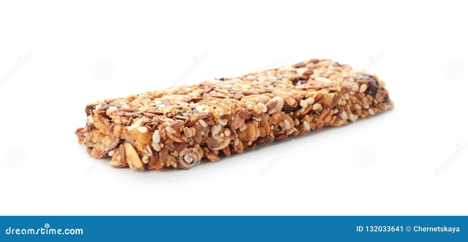 Tasty Protein Bar on White Background Stock Image - Image of granola ...