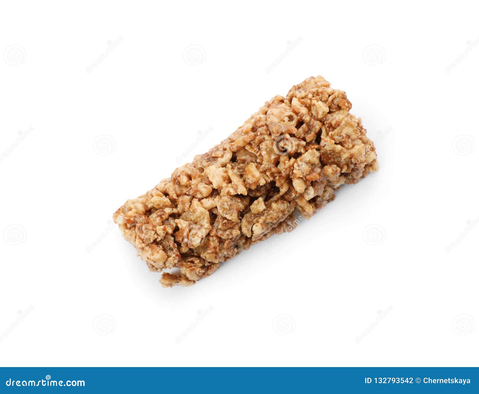 Tasty Protein Bar on White Background Stock Photo - Image of flakes ...