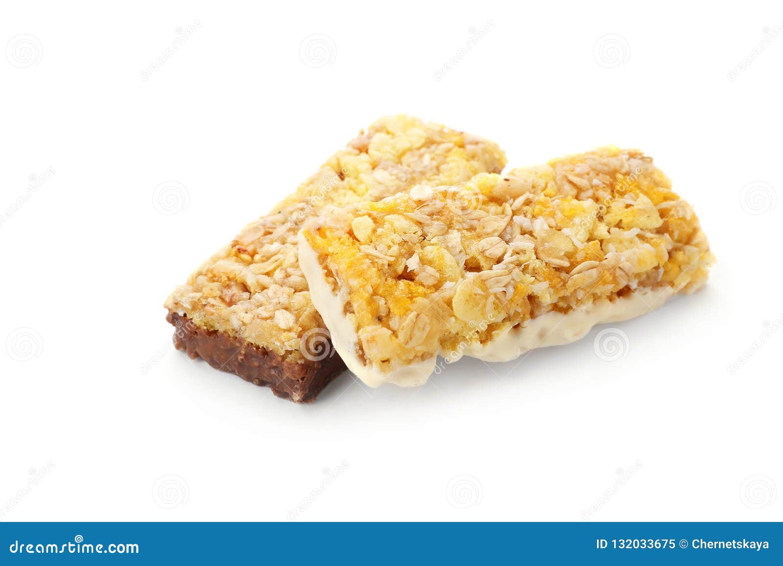 Tasty Protein Bars on White Background Stock Image - Image of fitness ...