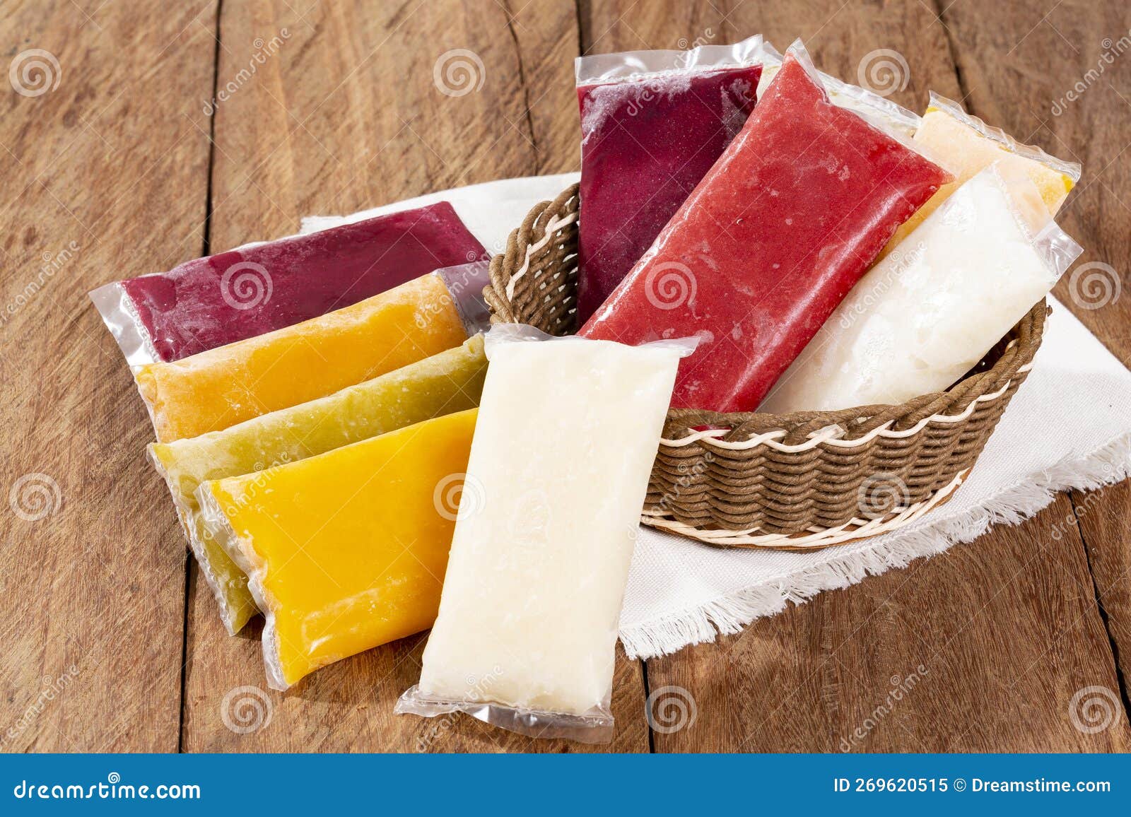 Tasty Pulp of Fruit Frozen Pulps of Various Flavors Stock Image - Image ...