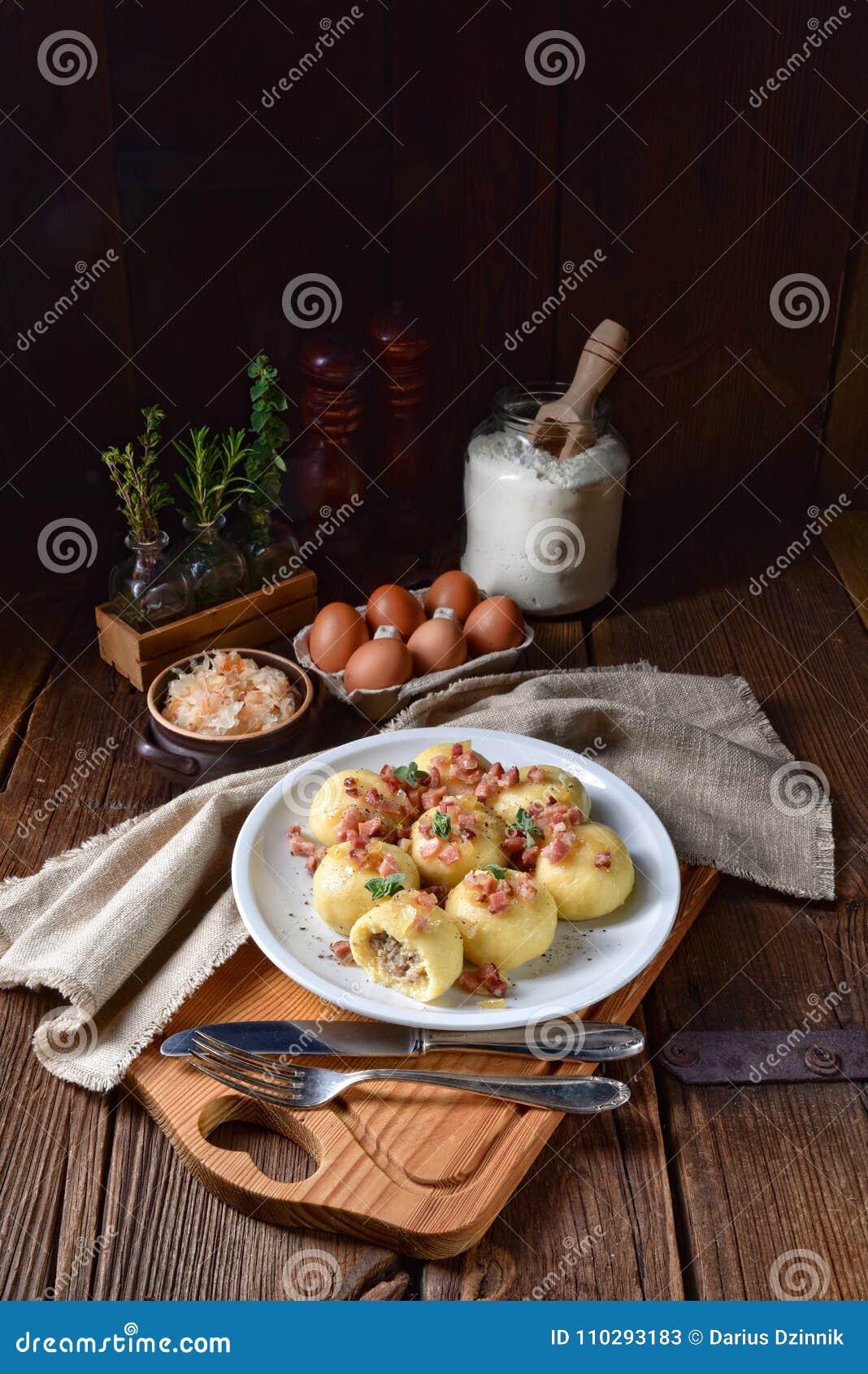 Pyzy are a Type of Polish Dumpling Stock Image - Image of bowl ...