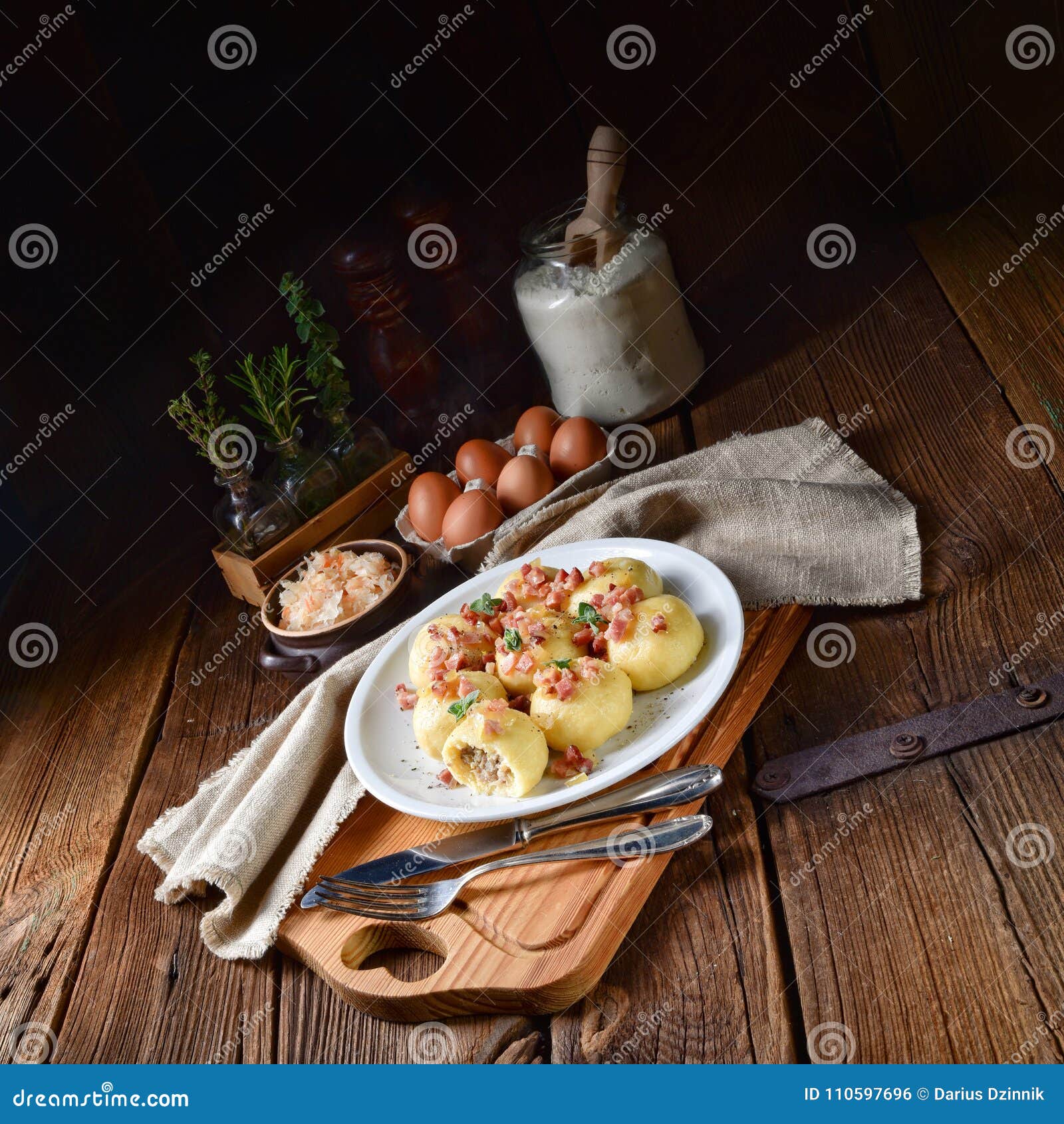 Pyzy are a Type of Polish Dumpling Stock Photo - Image of dish, german ...