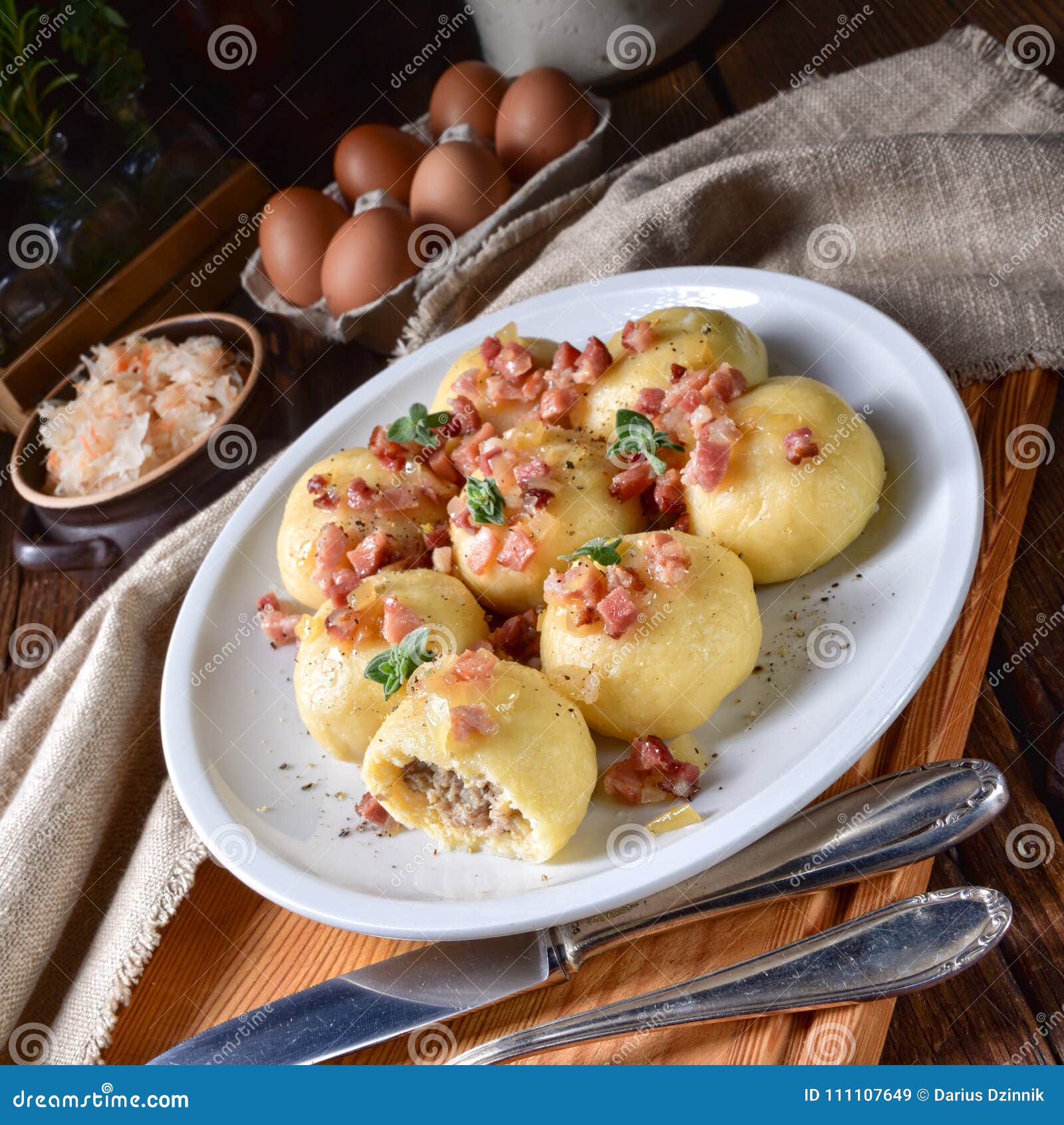 Pyzy are a Type of Polish Dumpling Stock Image - Image of homemade ...