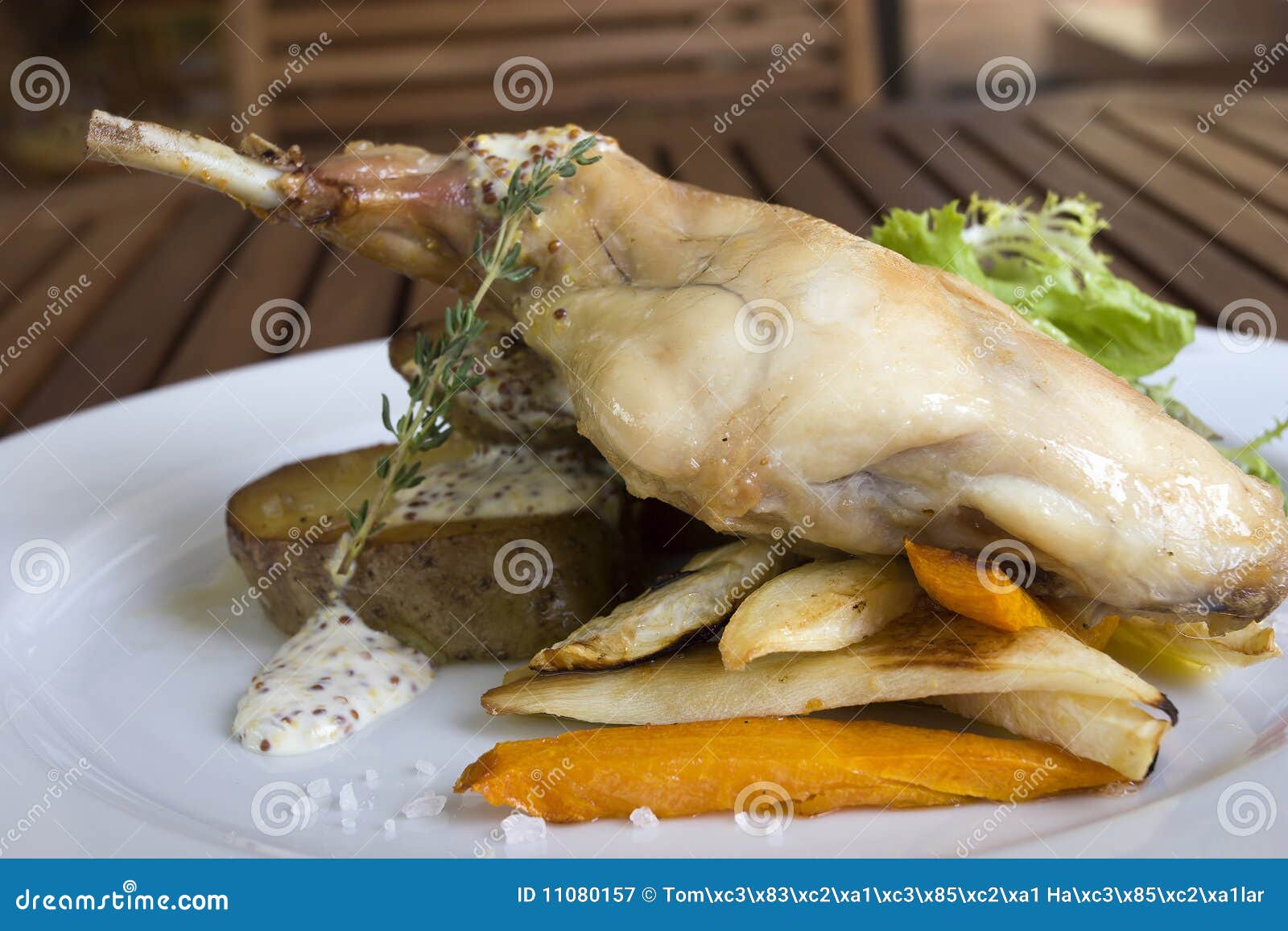 Tasty Rabbit or Chicken Meat with Vegetables Stock Image - Image of ...