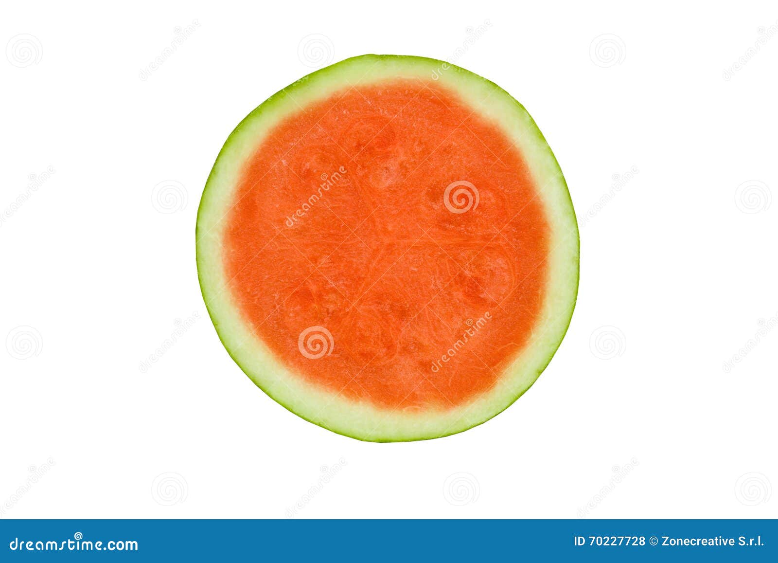 Tasty Round Slice of Watermelon Isolated on White Stock Photo - Image ...