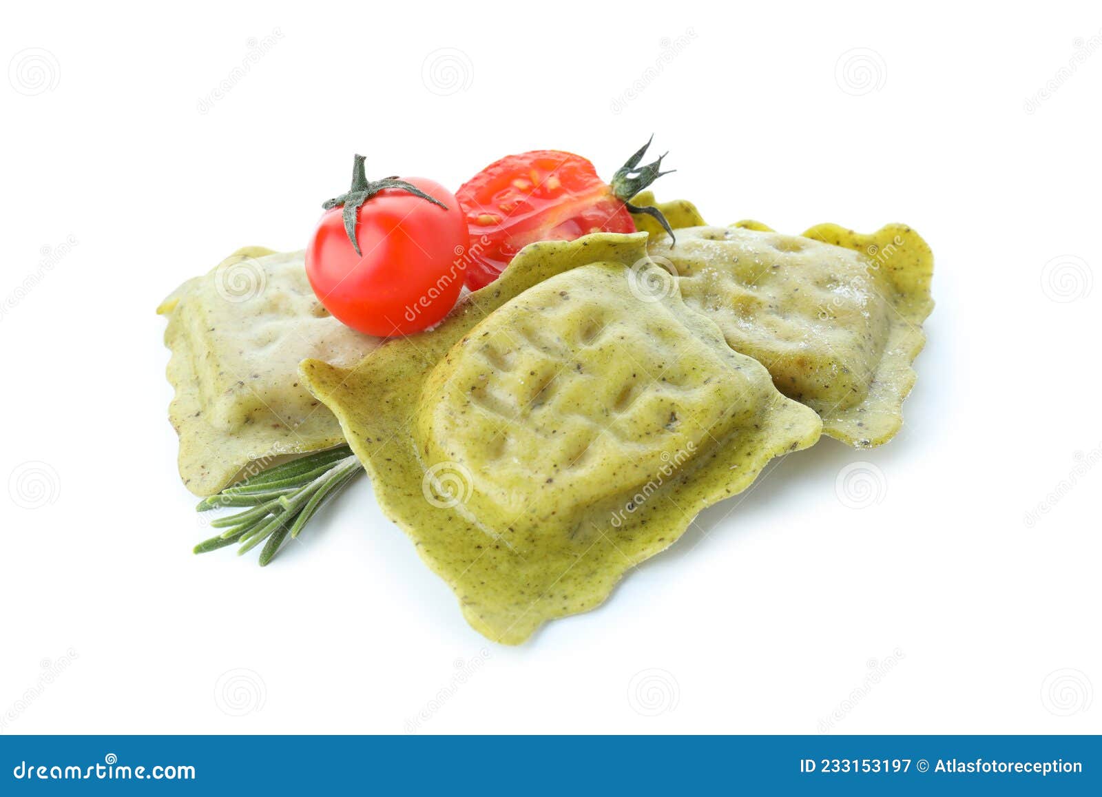Tasty Raw Ravioli Isolated on White Background Stock Image - Image of ...