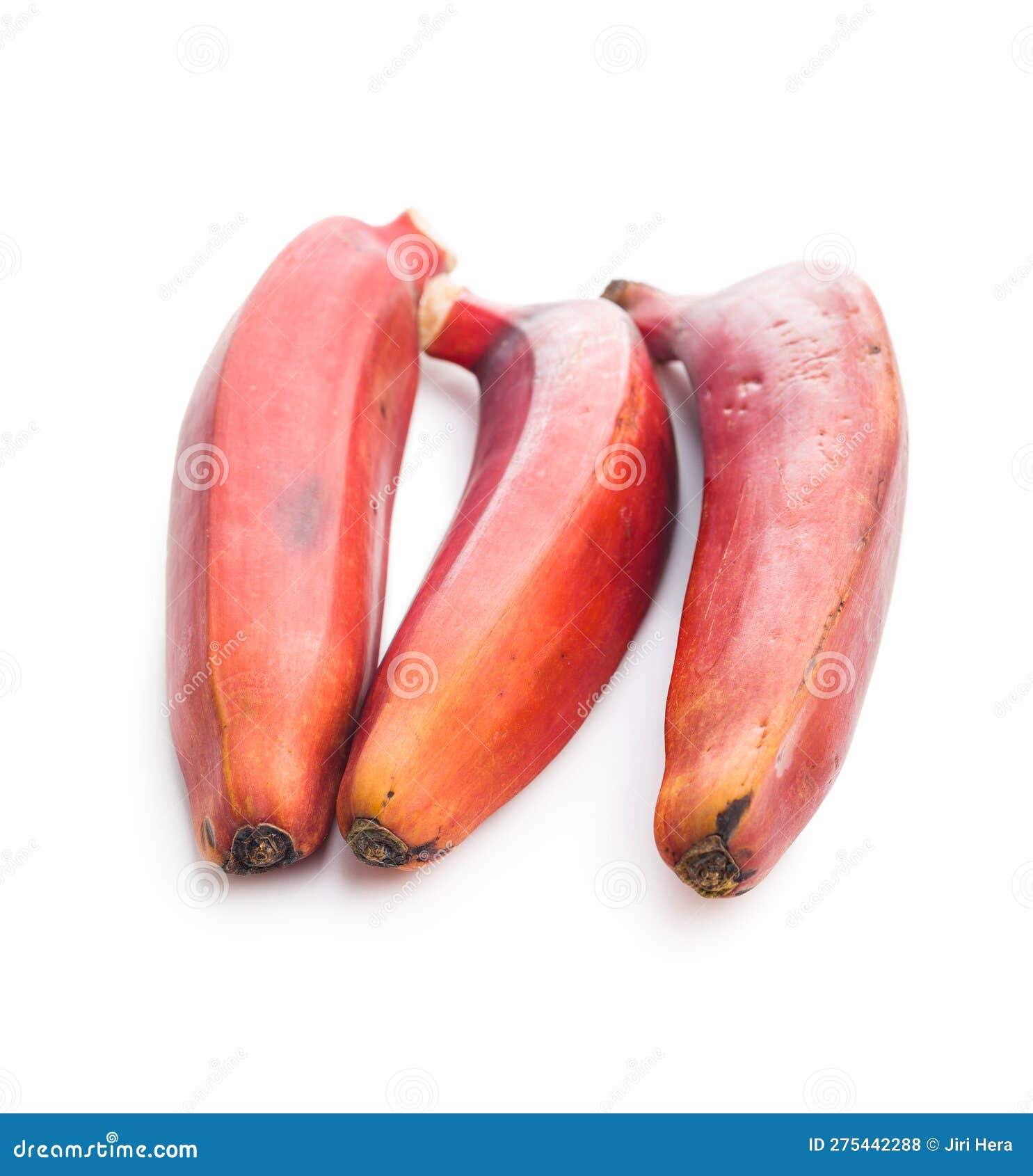 Tasty Red Bananas Isolated on White Background Stock Photo - Image of ...