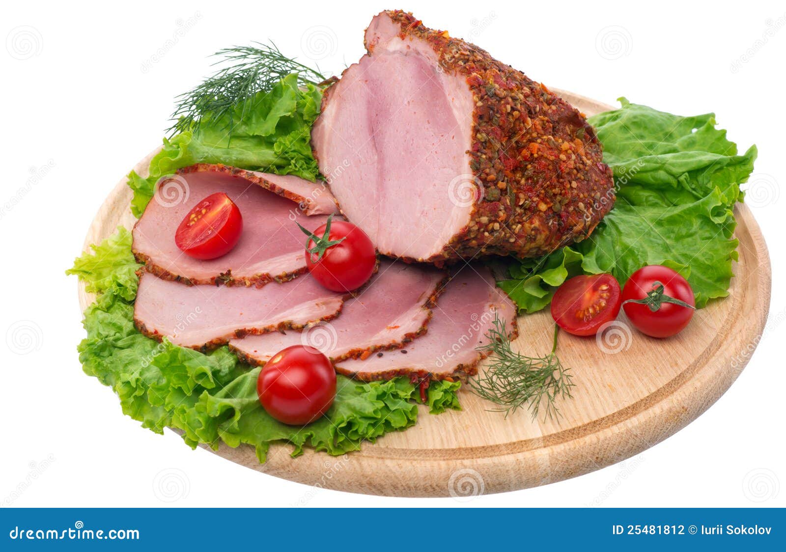 Tasty red ham stock photo. Image of lunch, natural, appetizer - 25481812