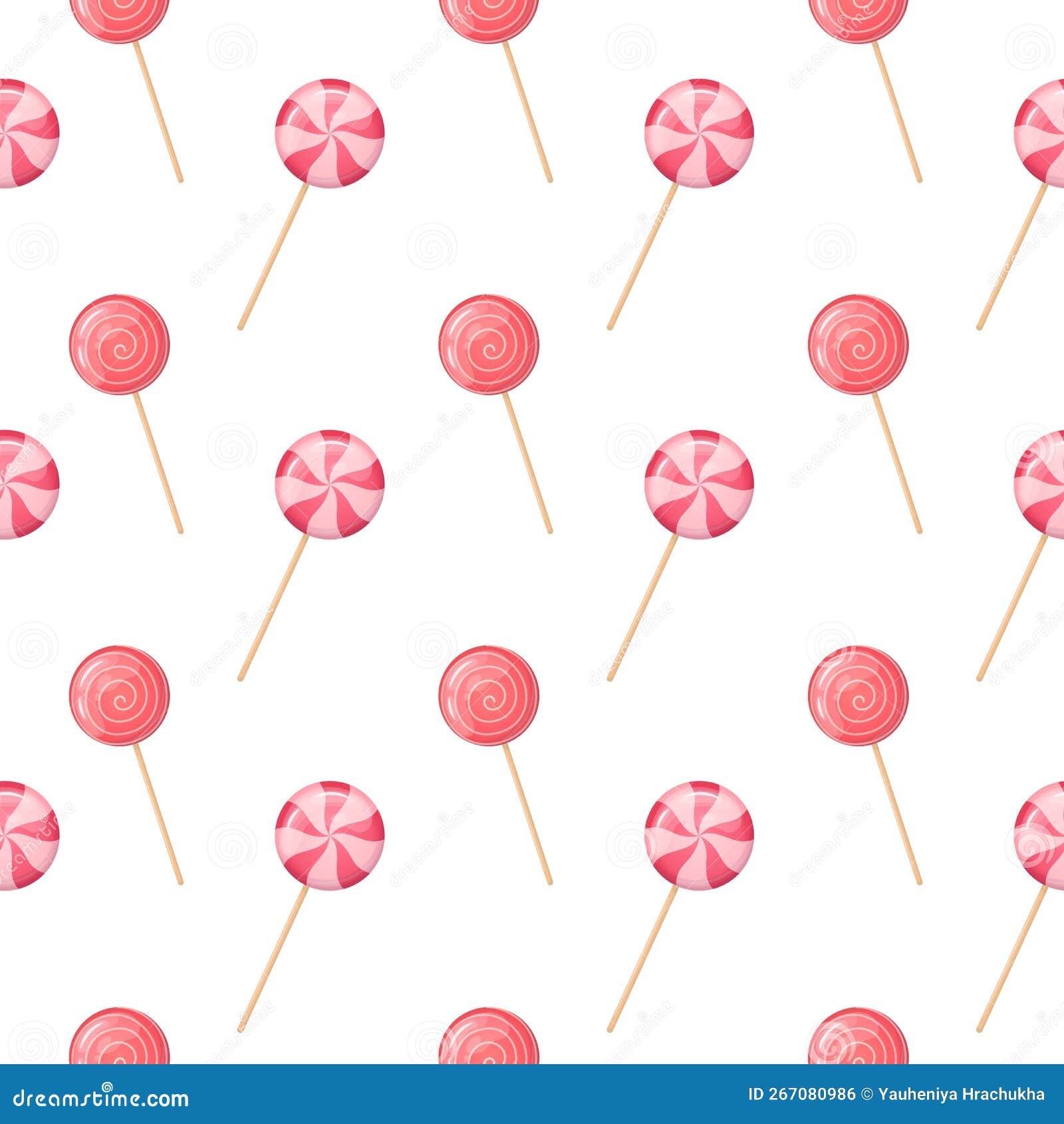 Tasty Repeating Seamless Pattern of Colorful Candy on Stick Stock ...