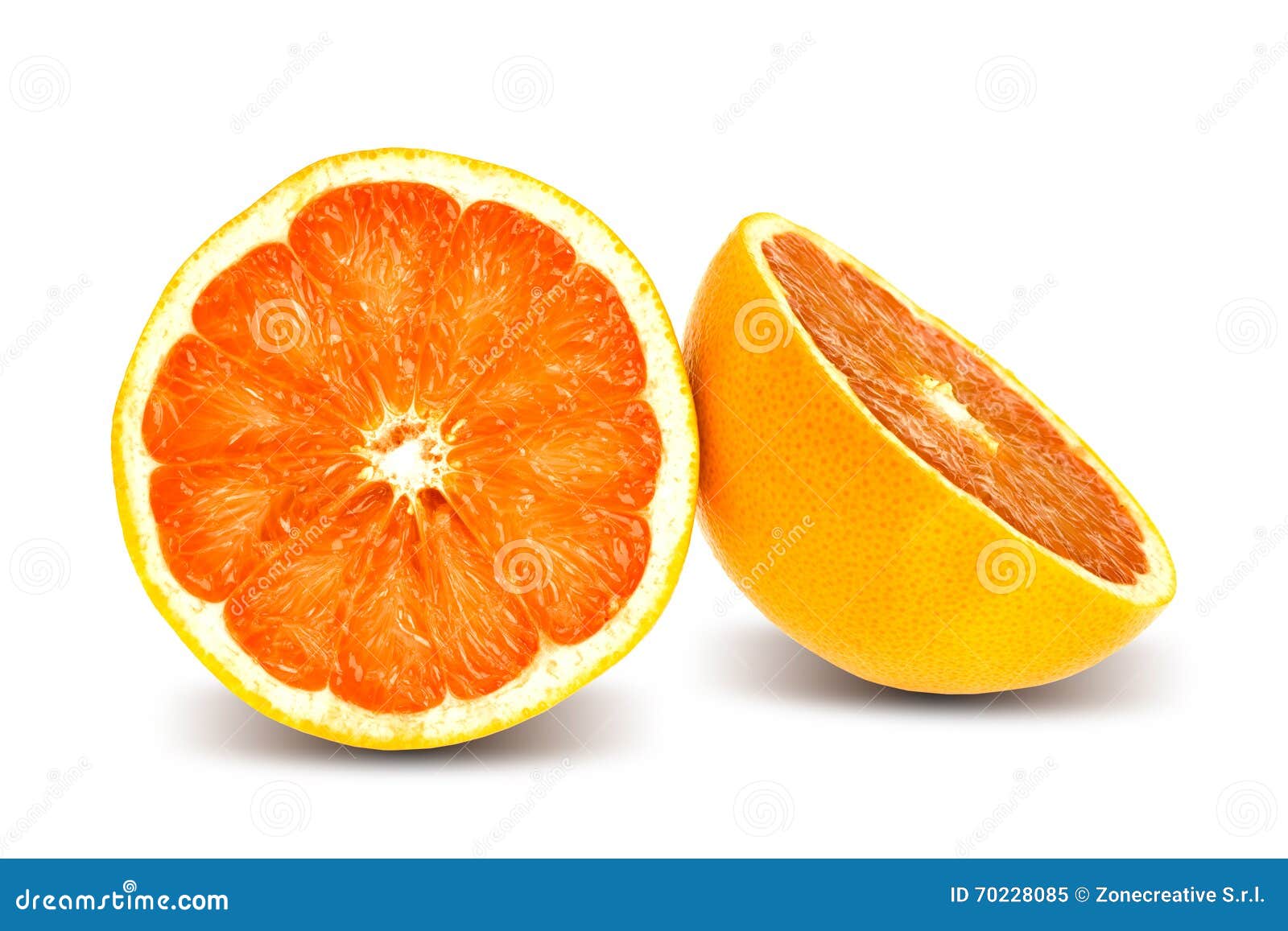 Tasty Ripe Slice of Orange Isolated on White Stock Image - Image of ...