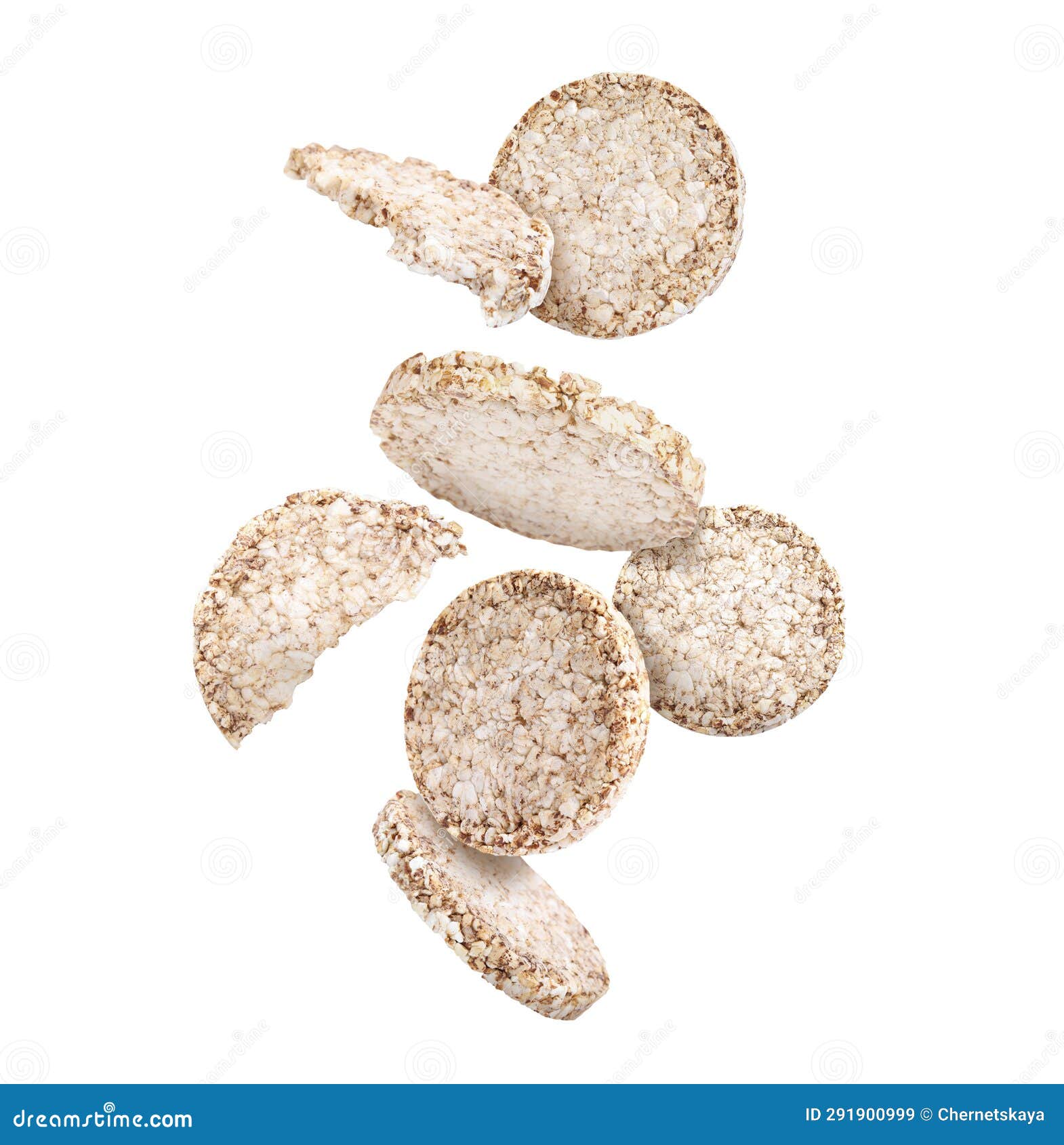 Tasty Round Snacks Falling on White Background Stock Image - Image of ...