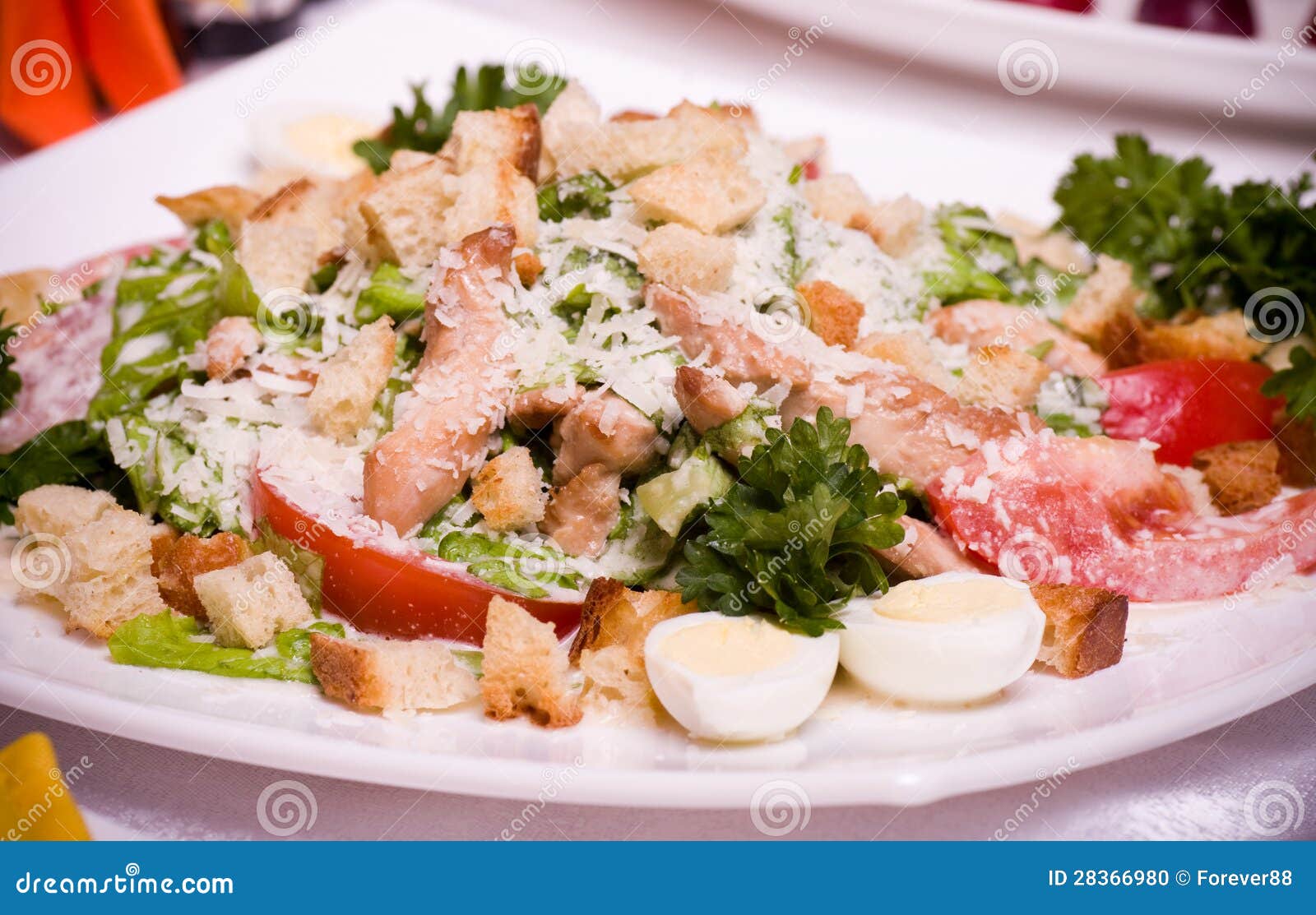 Tasty Salad with Roasted Meat Stock Photo - Image of fresh, lifestyle ...