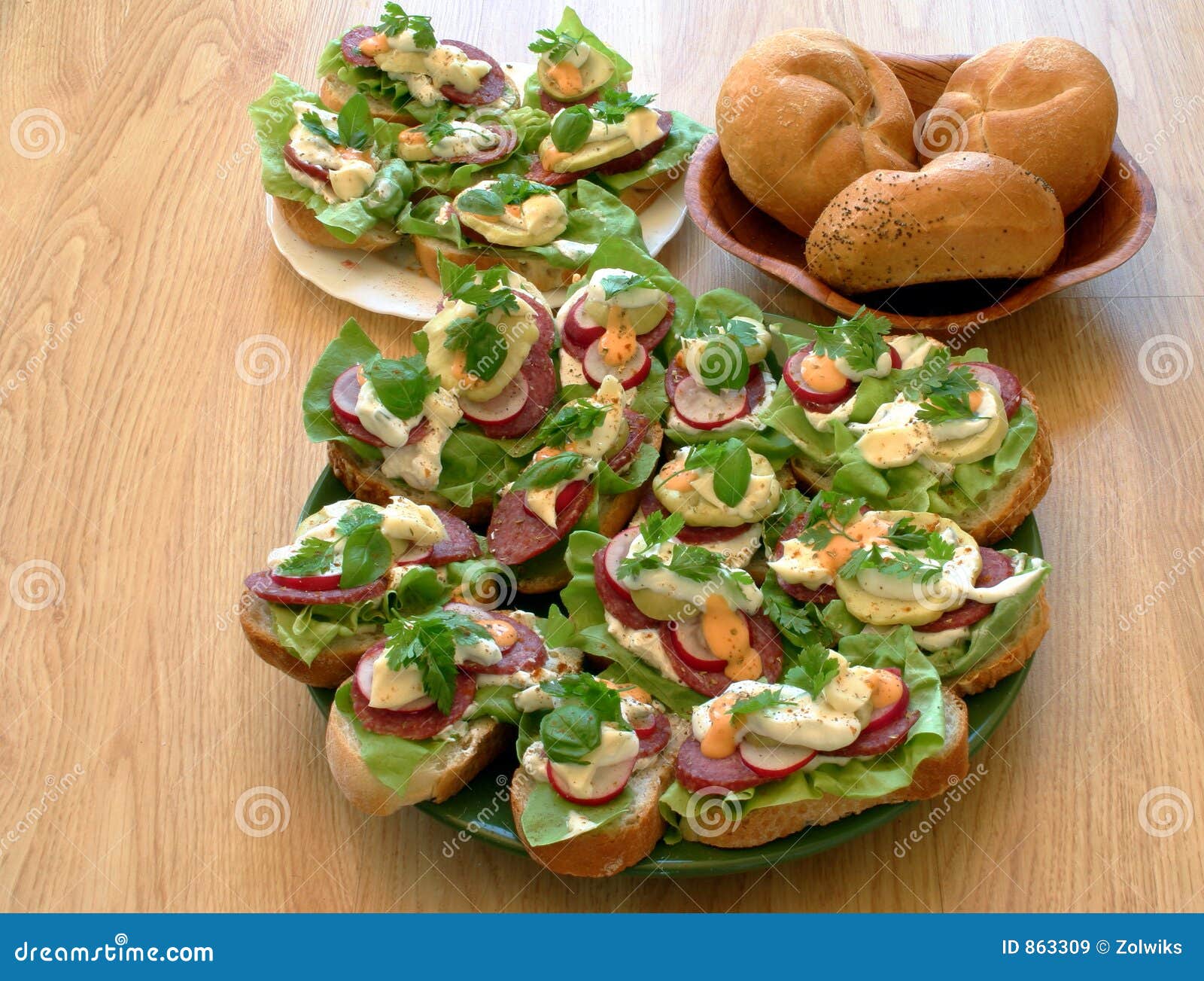 Tasty Sandwiches In Kitchen Picture. Image: 863309