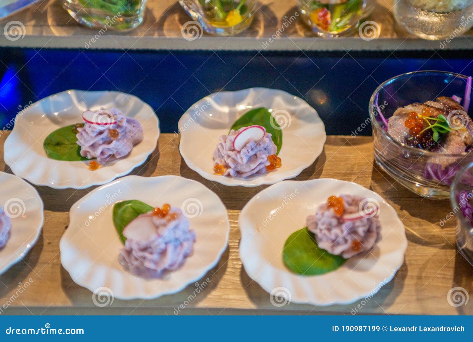 Tasty Short Eats in Plates on the Table at the Buffet Stock Image ...