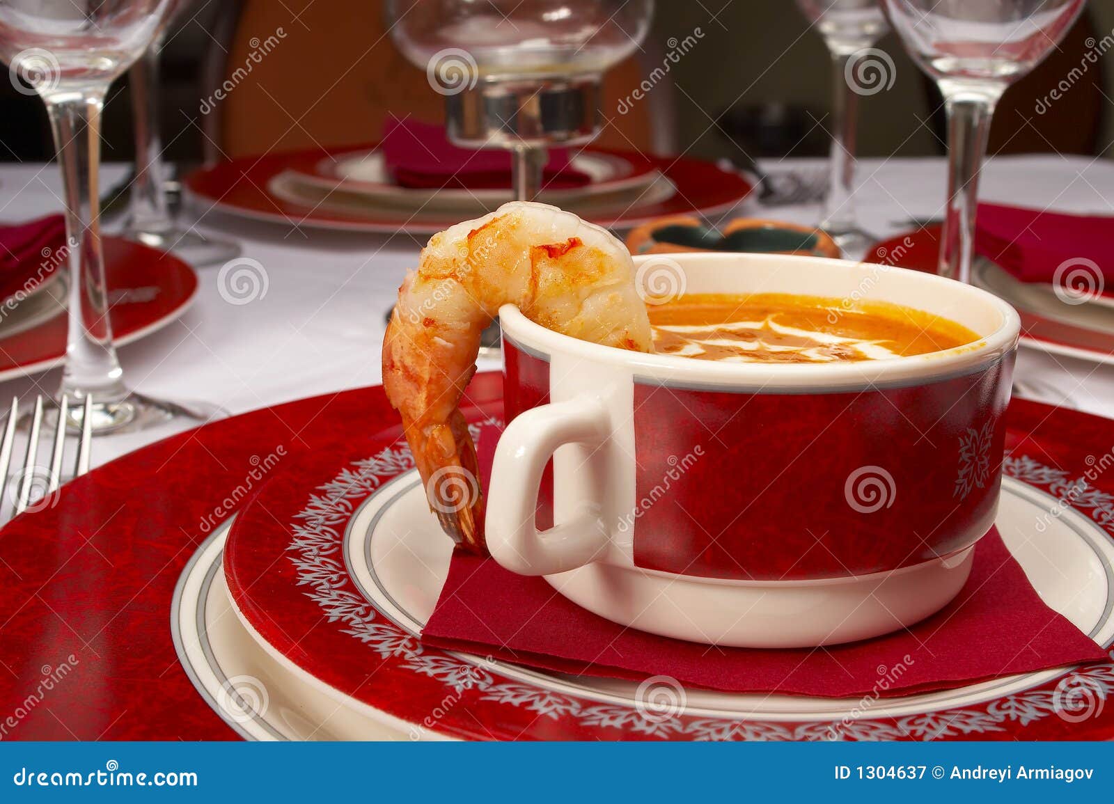 Tasty Soup on a Table at Restaurant Stock Image - Image of broth, fancy ...