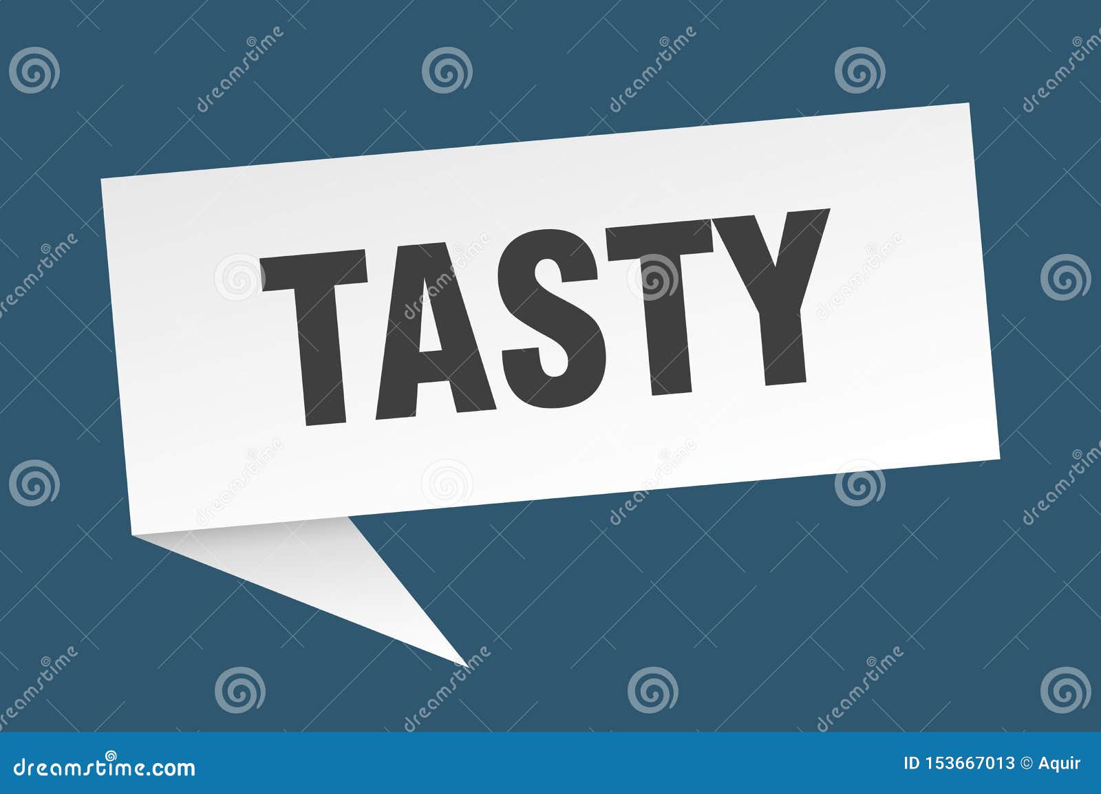 Tasty speech bubble. stock vector. Illustration of vector - 153667013