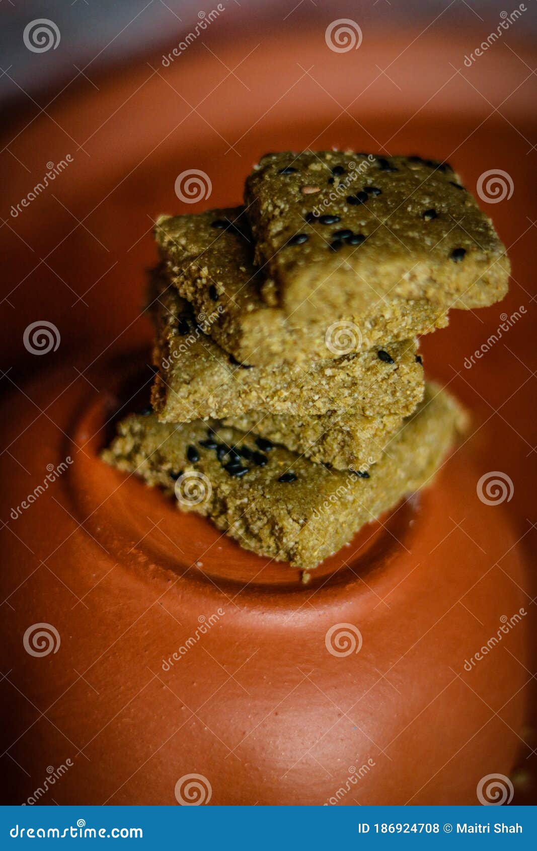 TASTY SUKHDI in MUD CROCKERY Stock Photo - Image of healhy, india ...