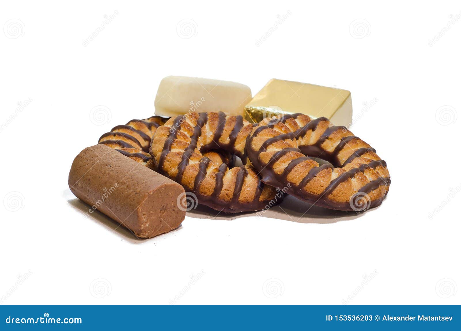 Tasty Sweets on White Background Stock Image - Image of delicious ...