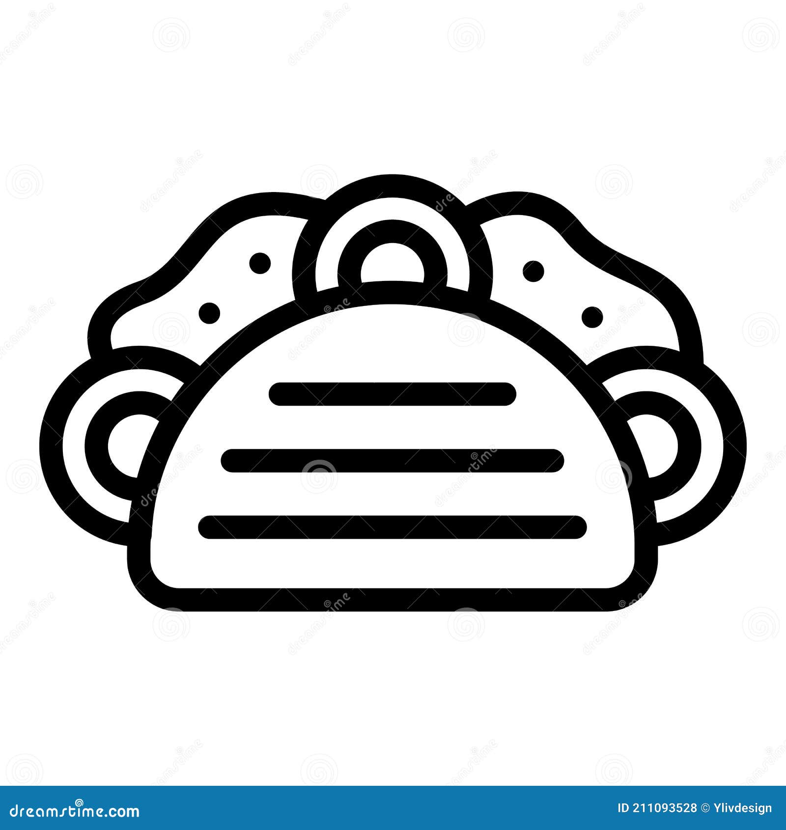 Tasty Taco Icon, Outline Style Stock Vector - Illustration of vector ...
