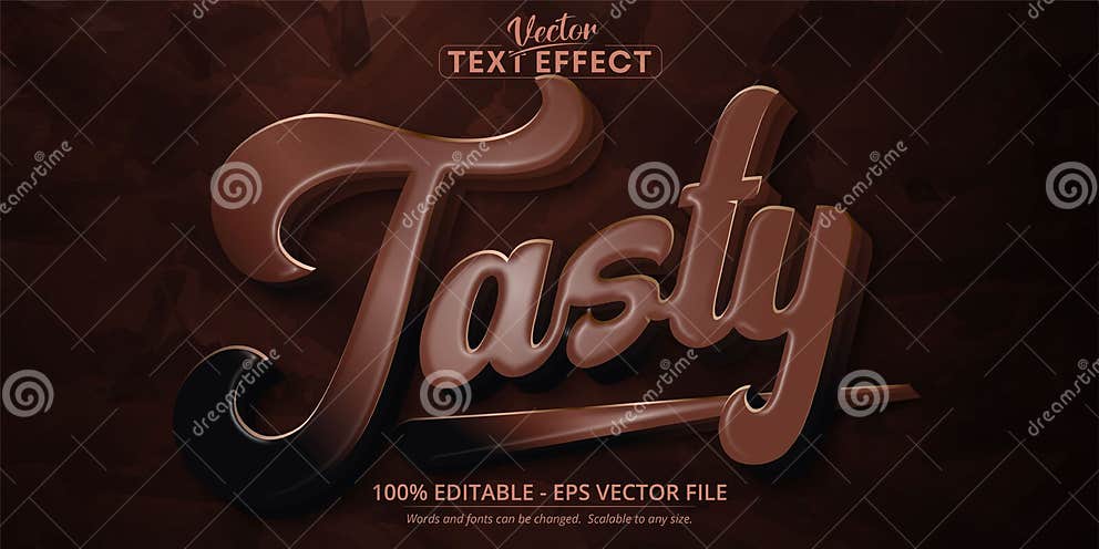 Tasty Text, Cartoon Style Editable Text Effect Stock Vector ...