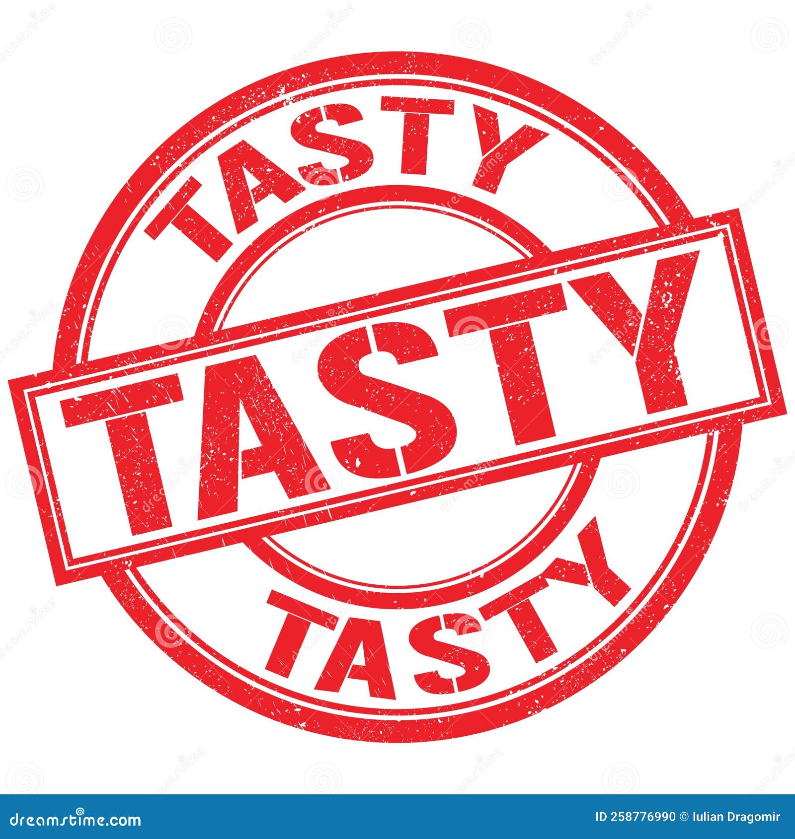 TASTY Text Written on Red Stamp Sign Stock Illustration - Illustration ...