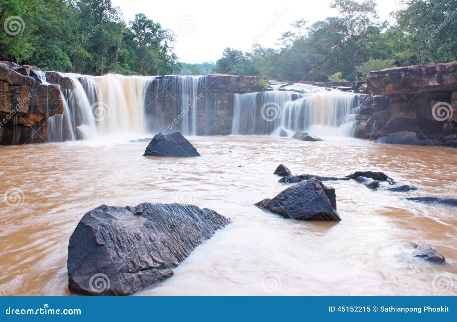 Tat Ton Waterfall, Chaiyaphum Thailand Stock Image - Image of ...