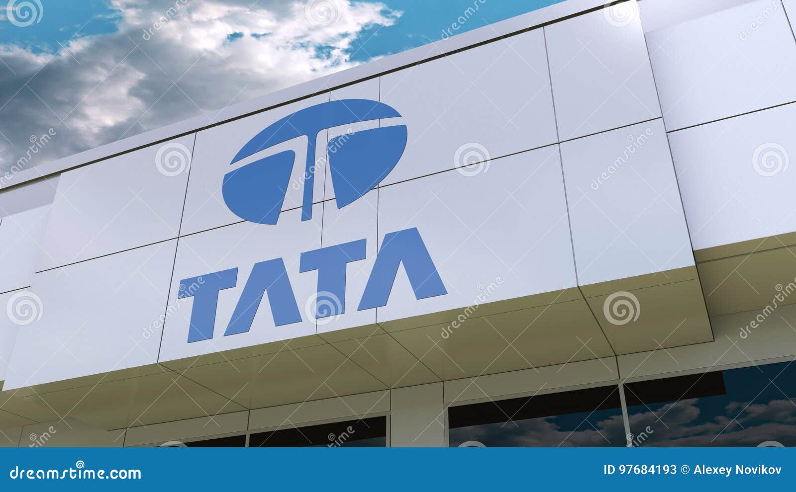 Tata Group Logo on the Modern Building Facade. Editorial 3D Rendering ...