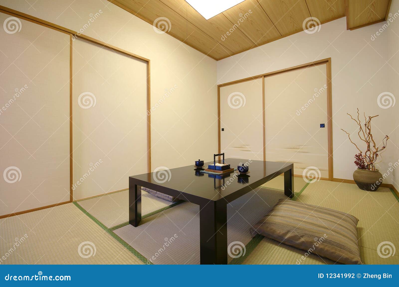 Tatami stock photo. Image of glass, tatami, window, furnishing - 12341992